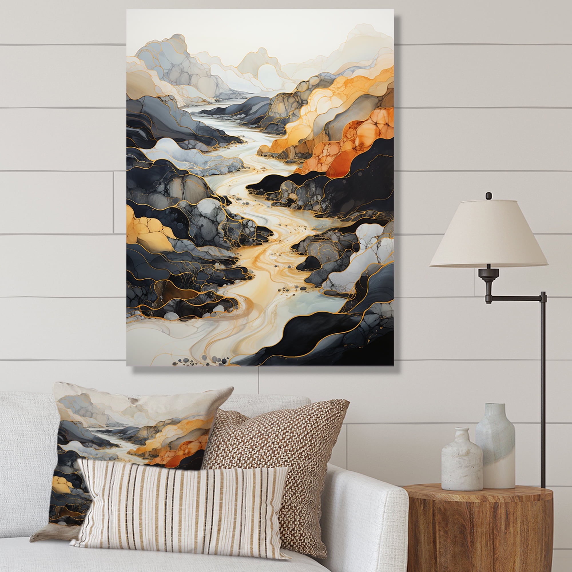 Designart "Endless Journey Along the Meandering River III" Landscape ...