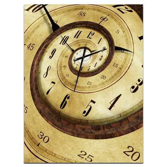 Designart 'Endless Time Spiral' Modern Wall Clock - Walmart.com