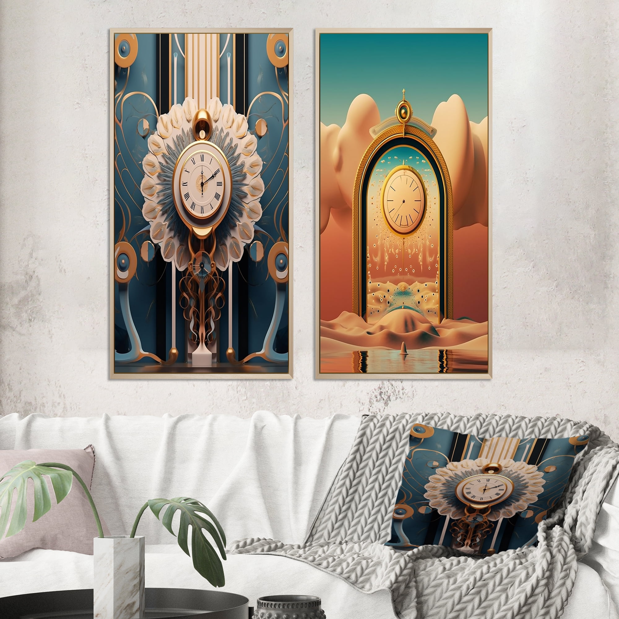 Designart "Eternal Future Geometric Architecture IV" Modern Geometric ...