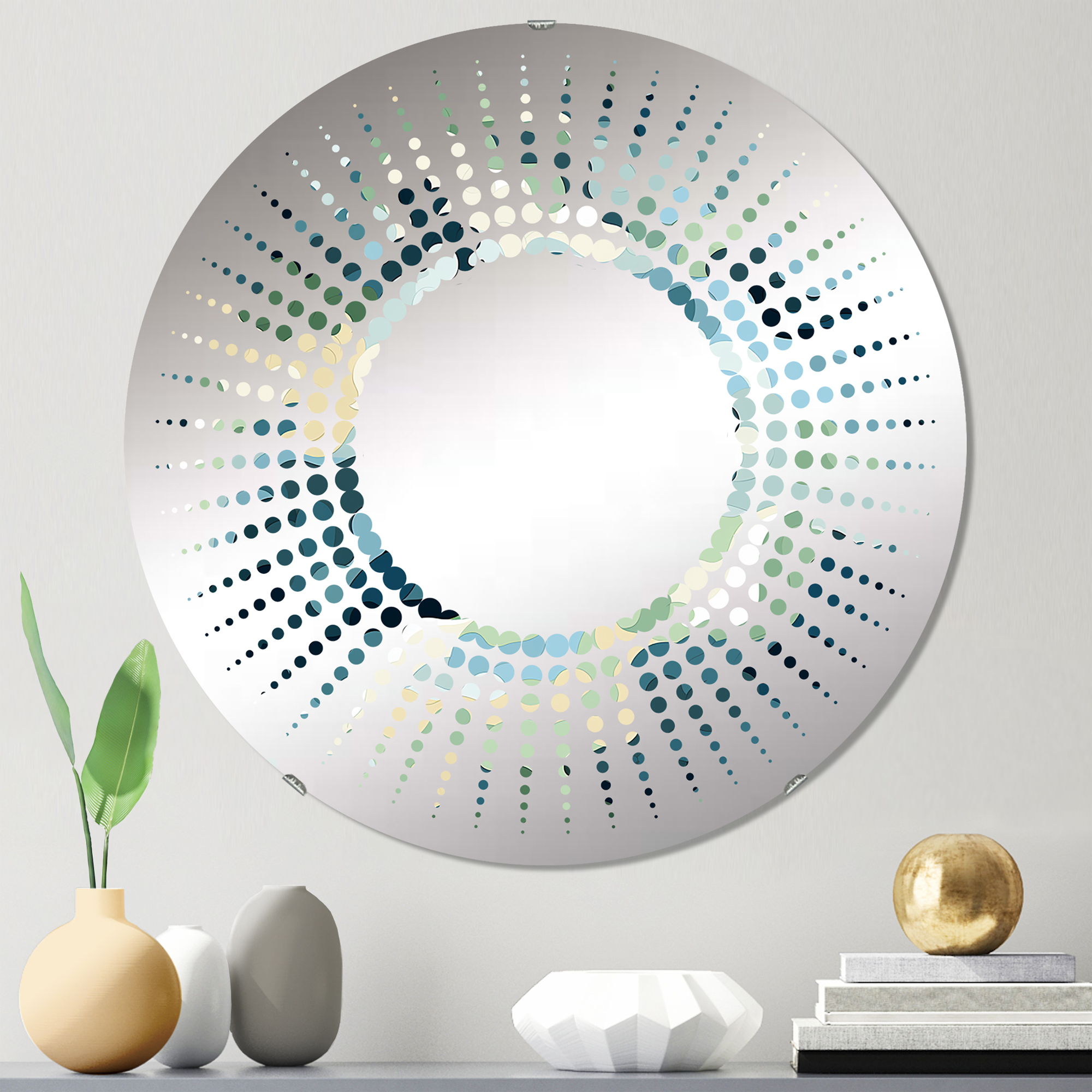 Designart "Ethereal Camo Fantasy I" Camouflage Starburst Round Wall ...