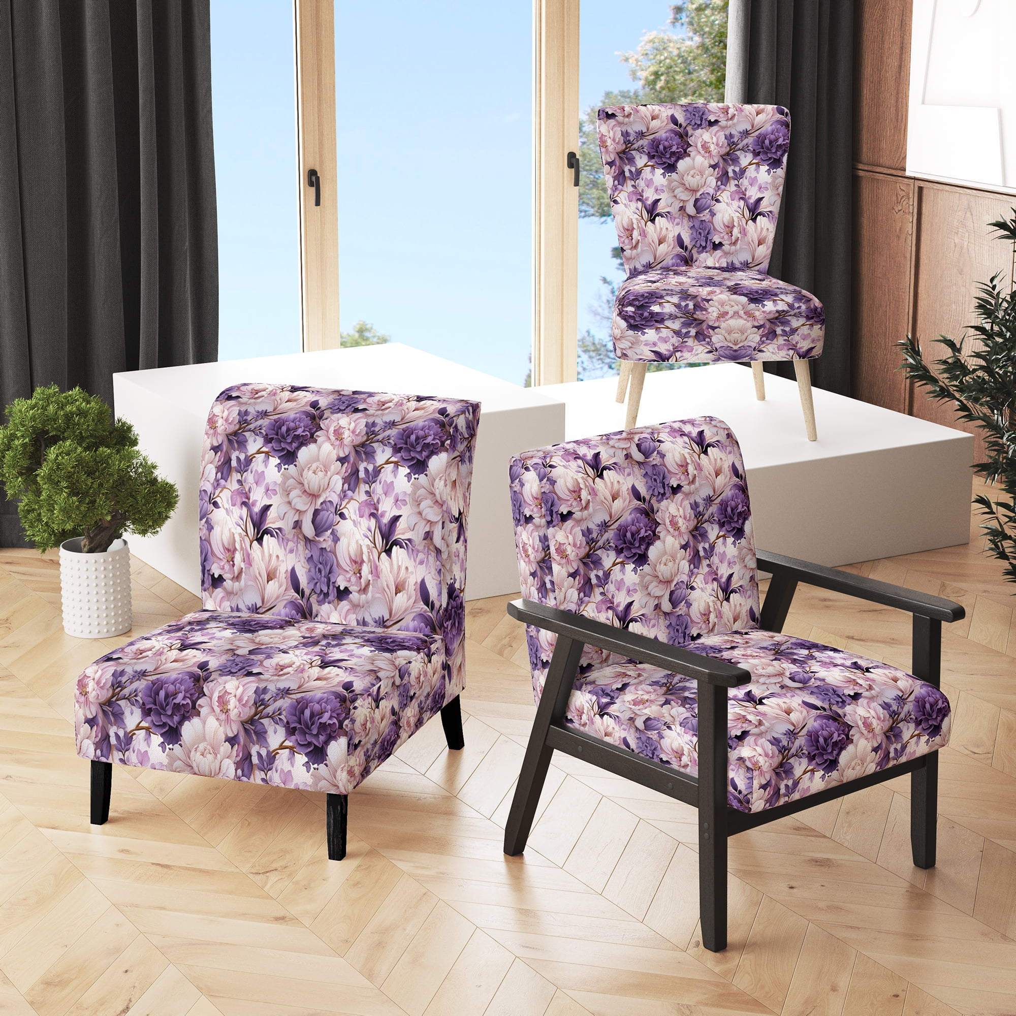 Designart "Ethereal Rococo Flourish Victorian Pattern XXV" Upholstered ...