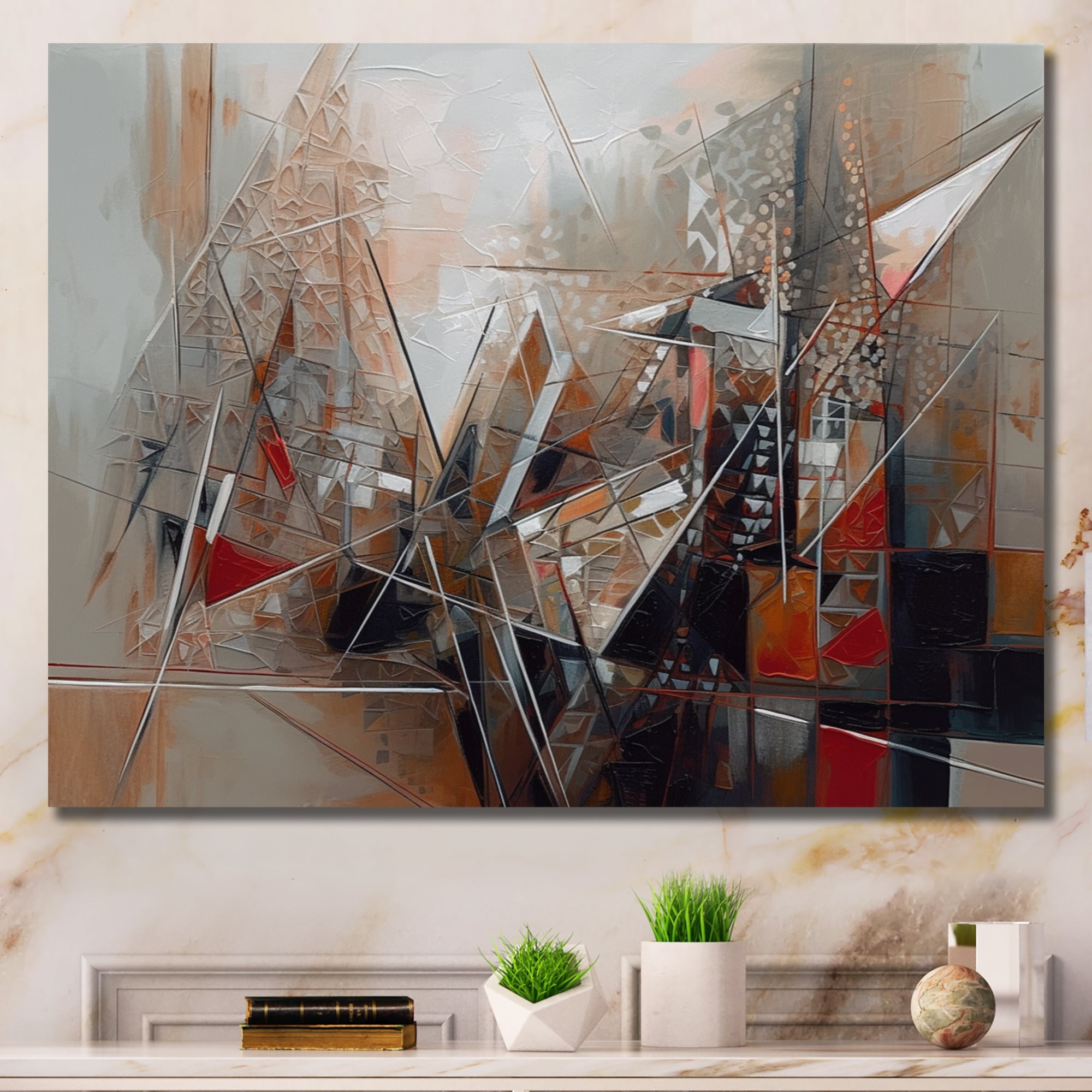 Designart "Exploring Cubist Abstractions II" Abstract Cubism Wall Art ...