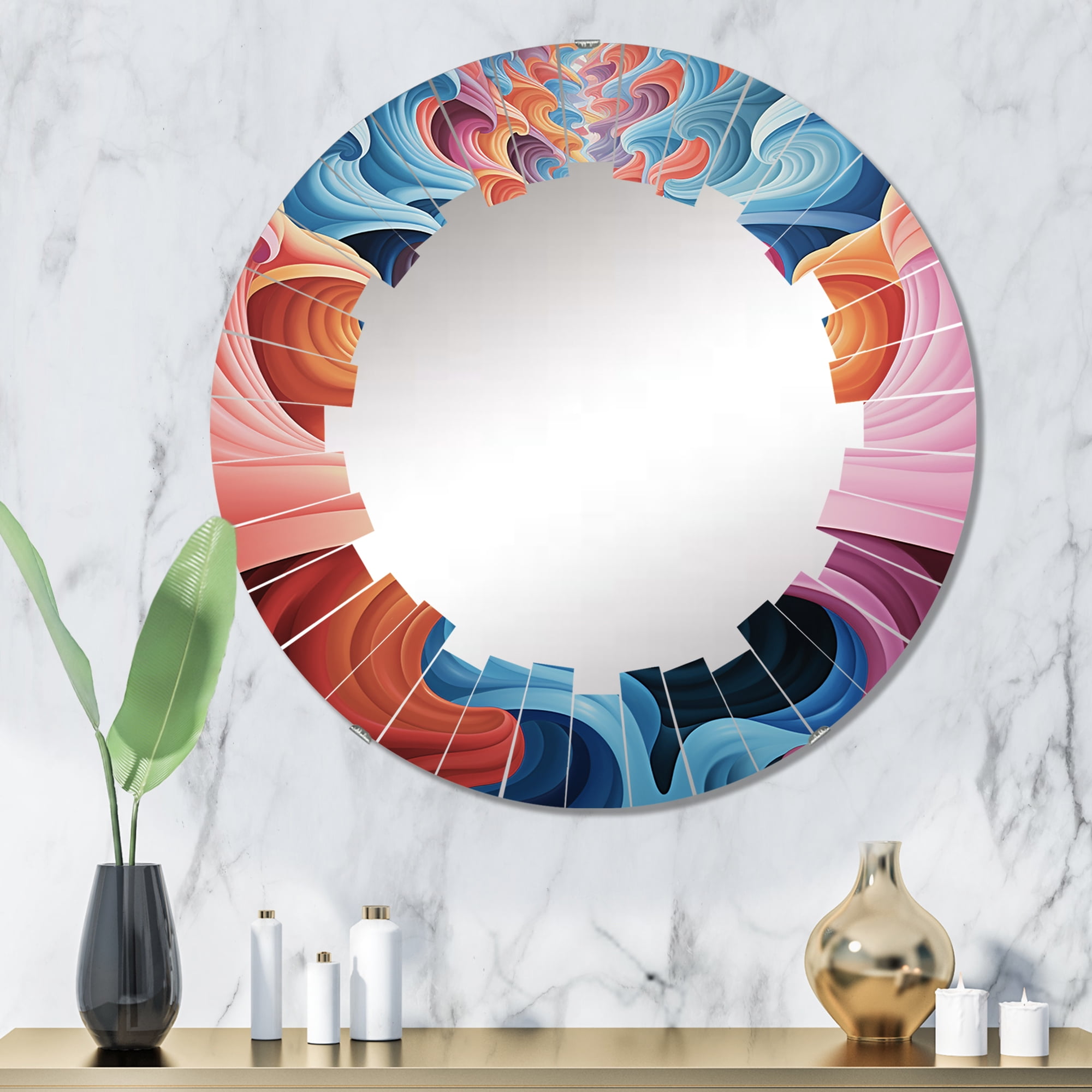 Designart "Exploring Optical Illusions in Op Art II" Abstract Round ...