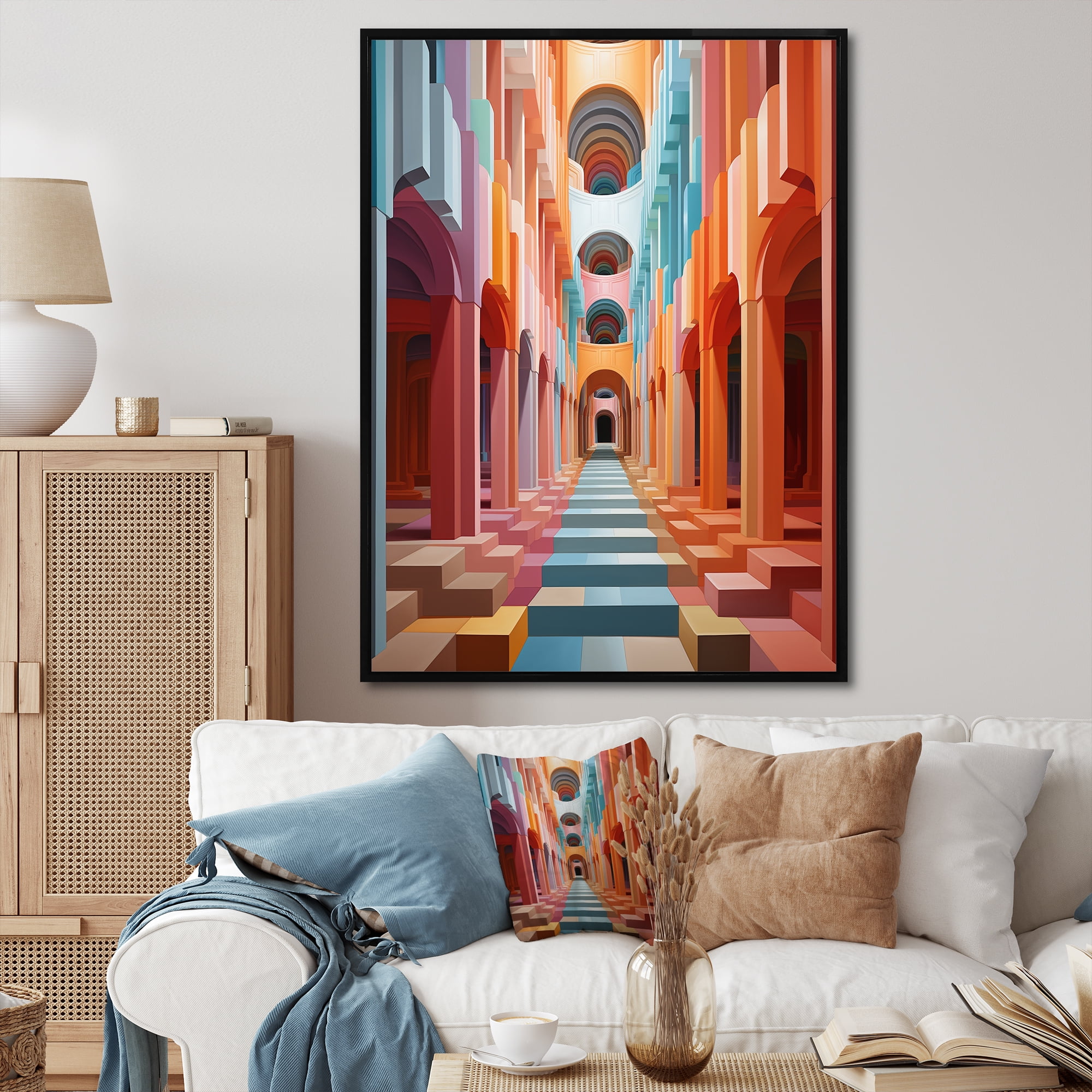 Designart "Exploring Optical Illusions in Op Art I" Abstract Floater ...