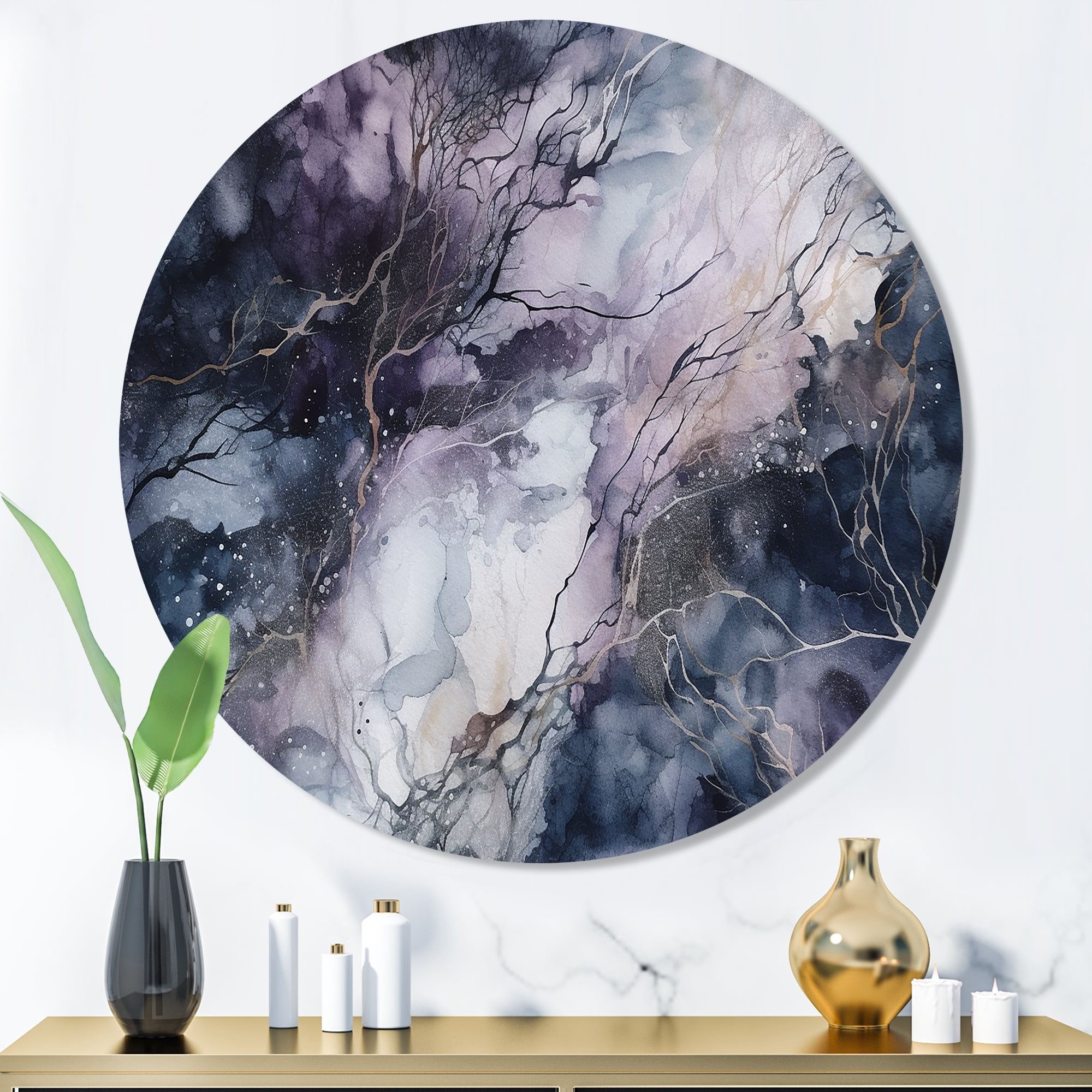 Designart "Exploring The Language Of Painting Purple I" Abstract ...