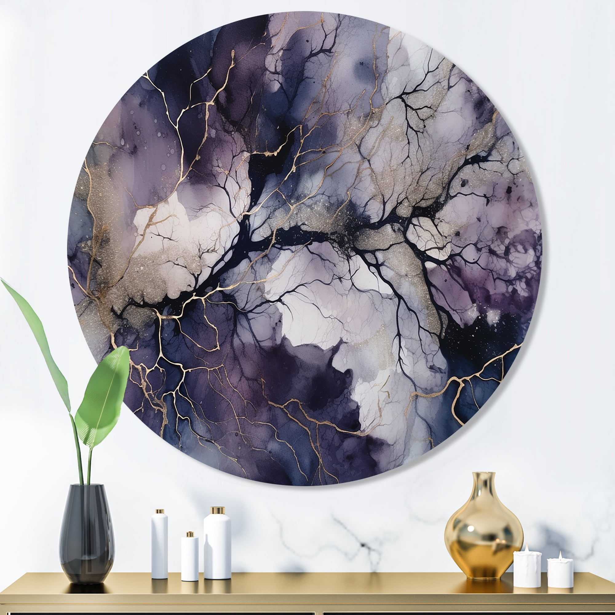 Designart "Exploring The Language Of Painting Purple III" Abstract ...
