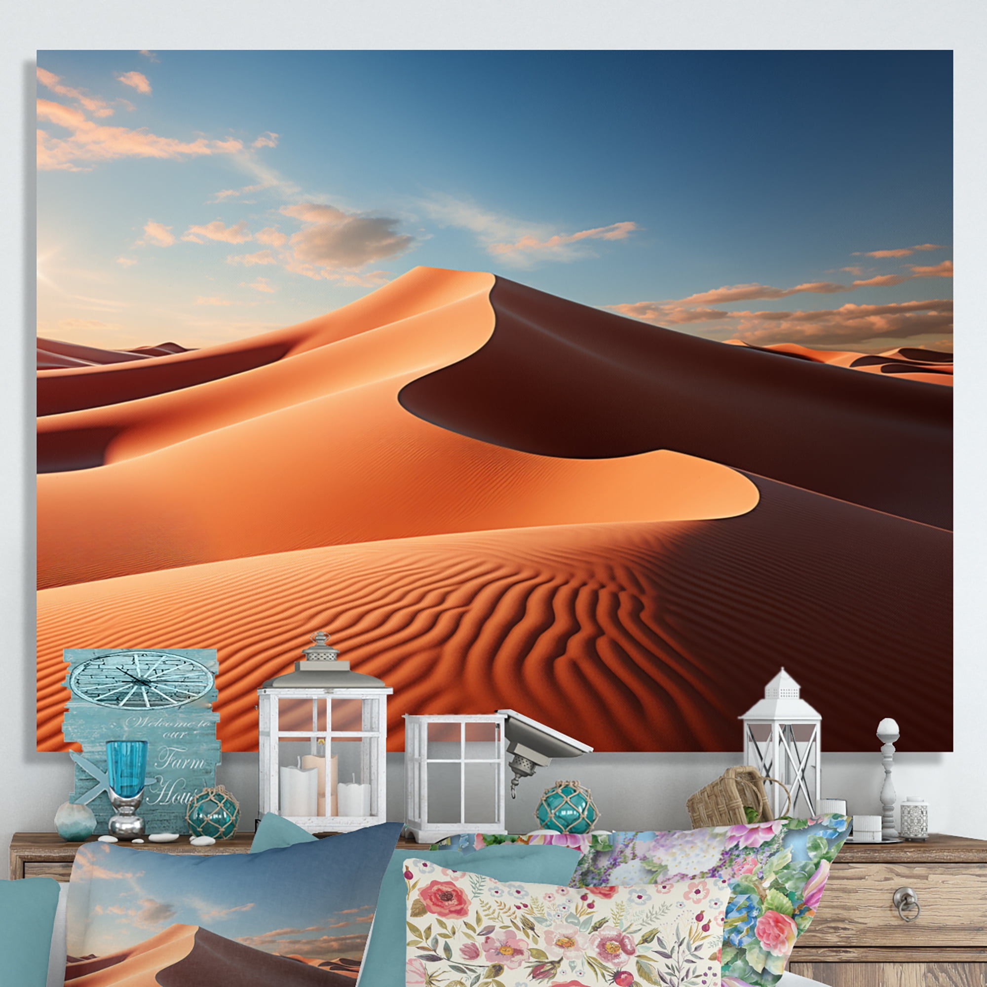 Designart "Exploring the Vastness of the Desert I" Landscapes Canvas ...