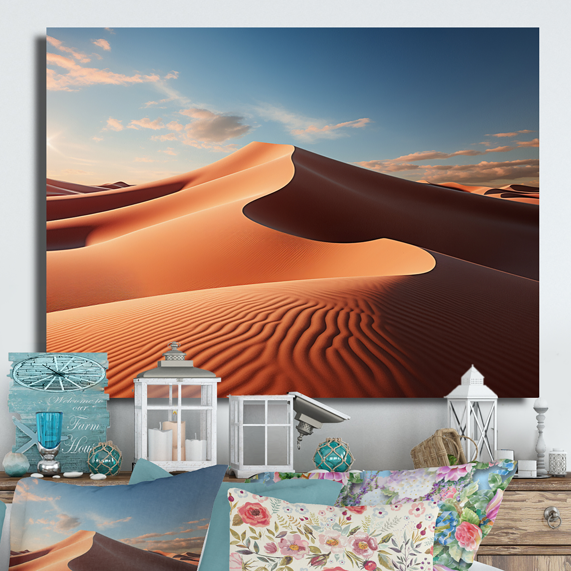 Designart "Exploring the Vastness of the Desert I" Landscapes Metal ...
