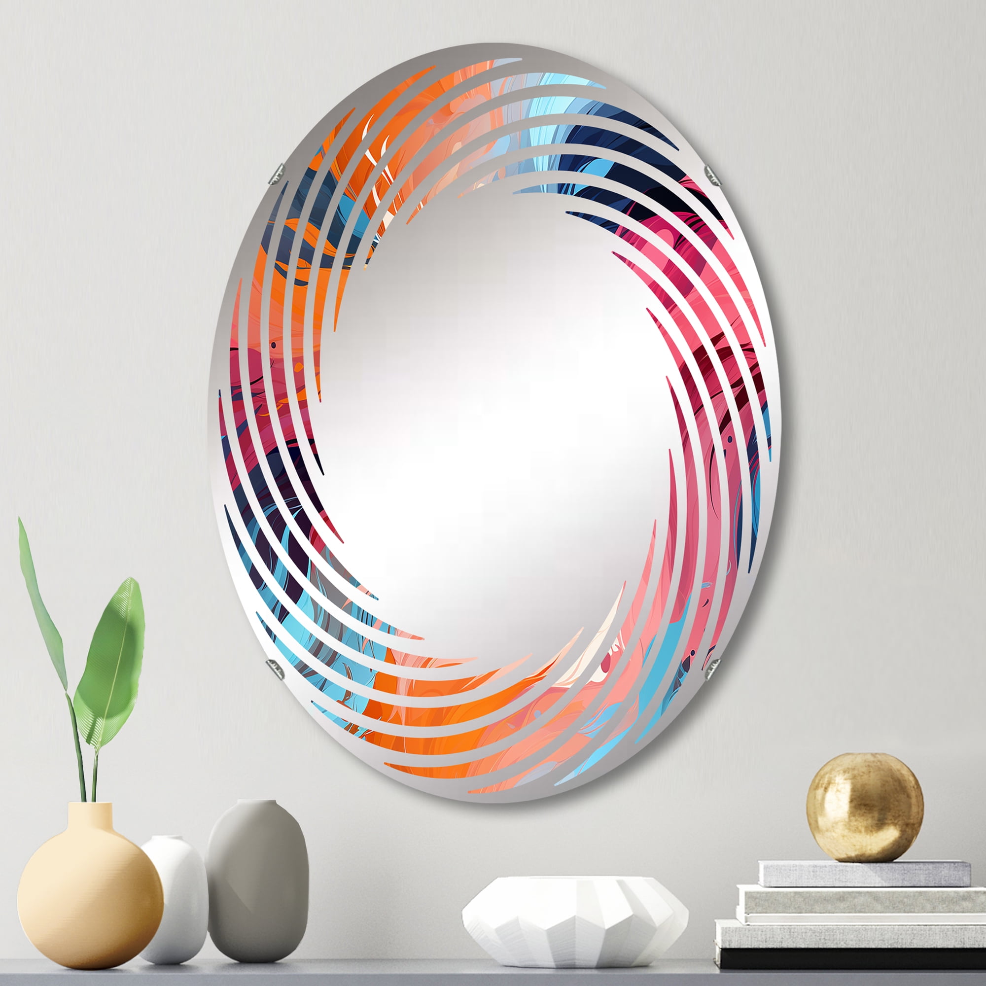 Designart "Expressive Artistry in Pastel Colors II" Abstract Spiral ...