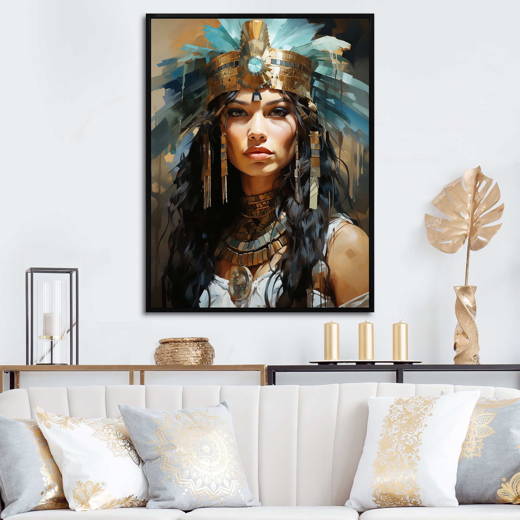 Designart "Extremely Portrait Cleopatra, The Great Leader" Portrait ...