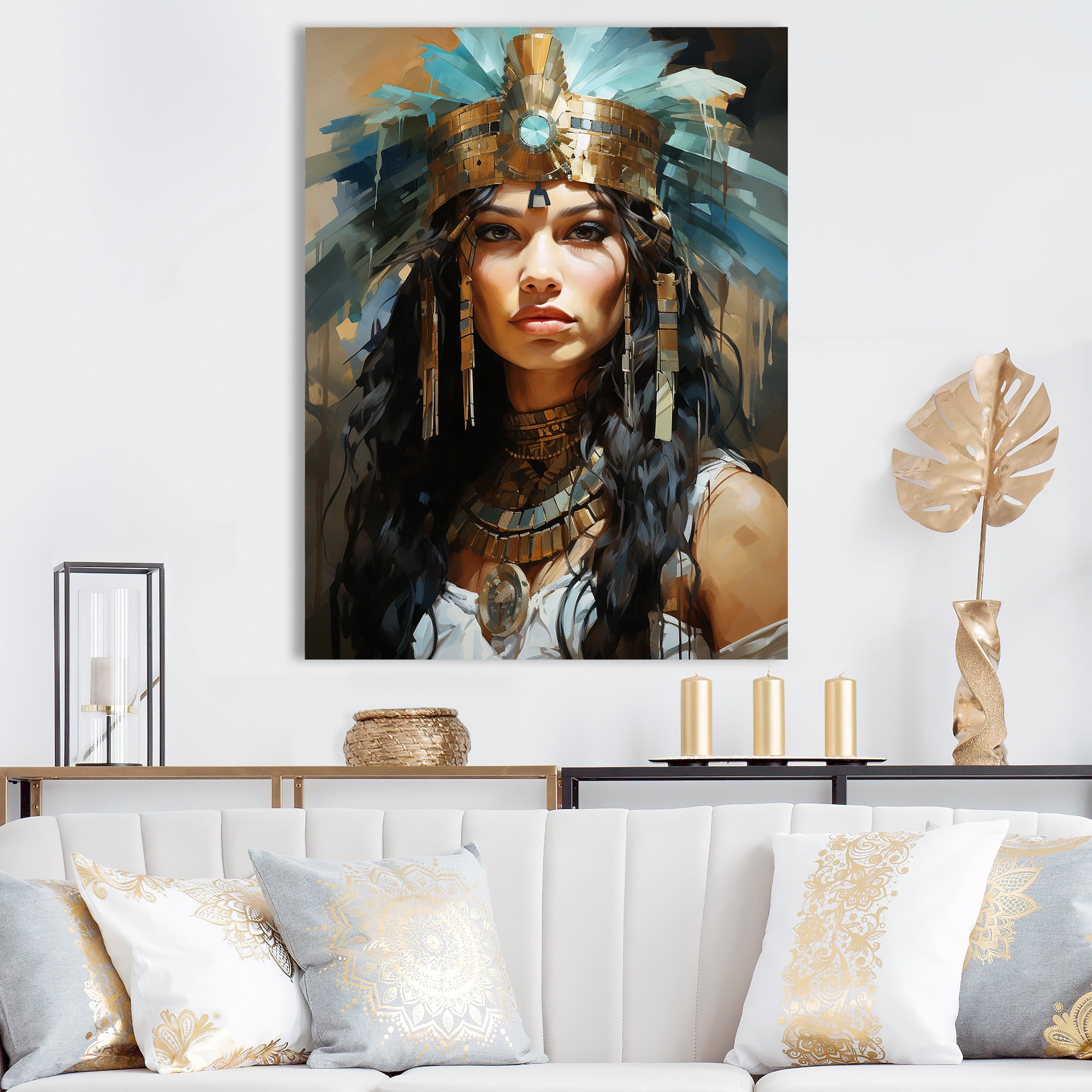 Designart "Extremely Portrait Cleopatra, The Great Leader" Portrait ...