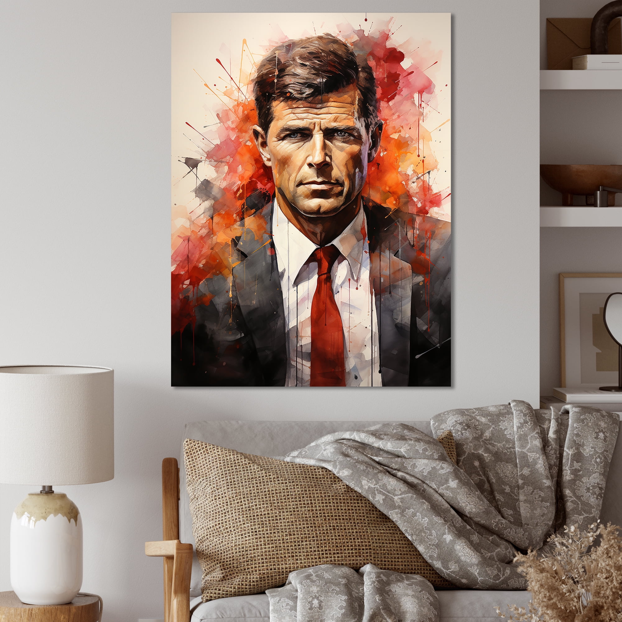 Designart "F. Kennedy President John painting" President/Political Wall ...