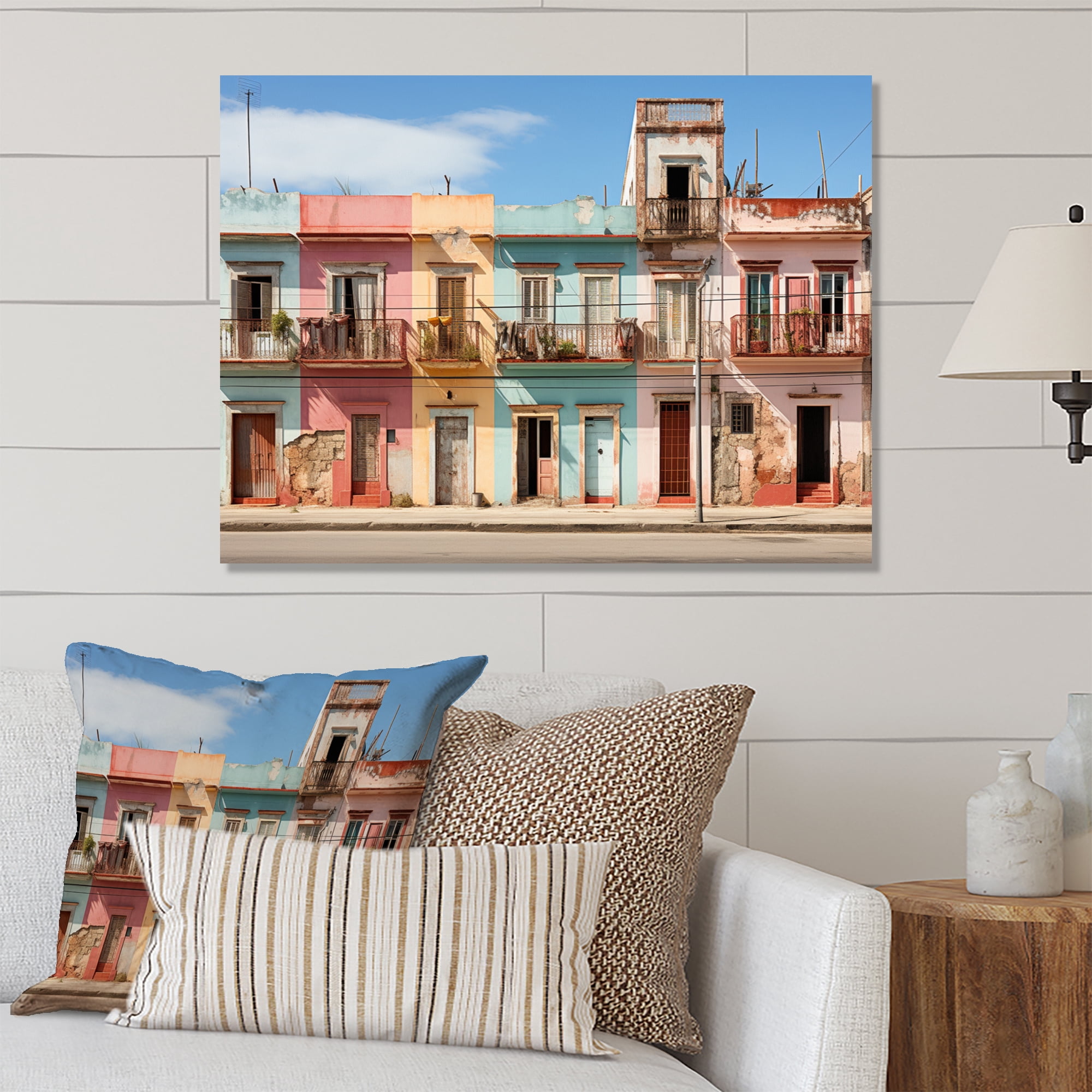 Designart "Facades of Colorful Cuba II" Architecture Metal Wall Art ...