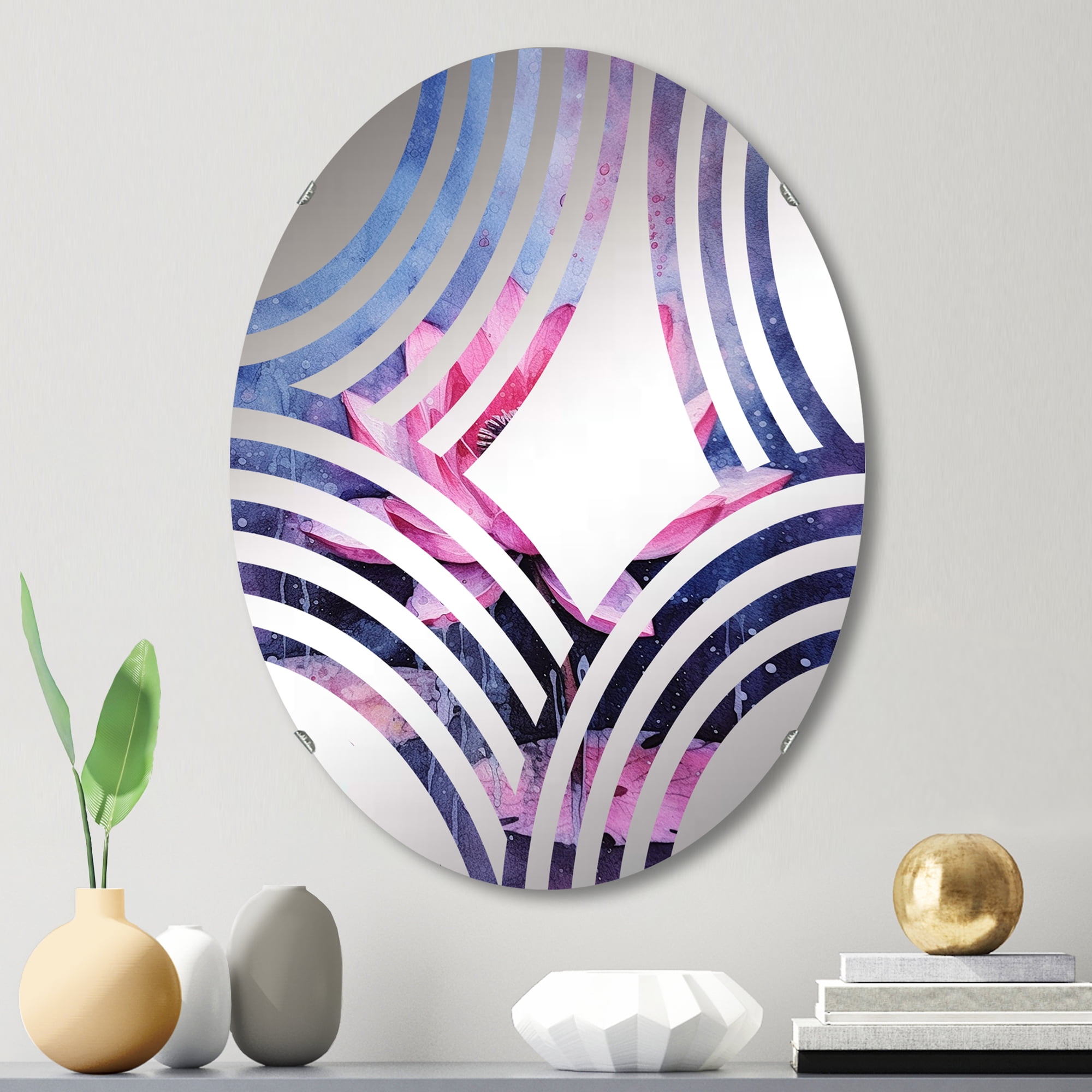 Designart "Fantastical Lotus Magic on Lily Pads" Lotus Baptist Fan ...