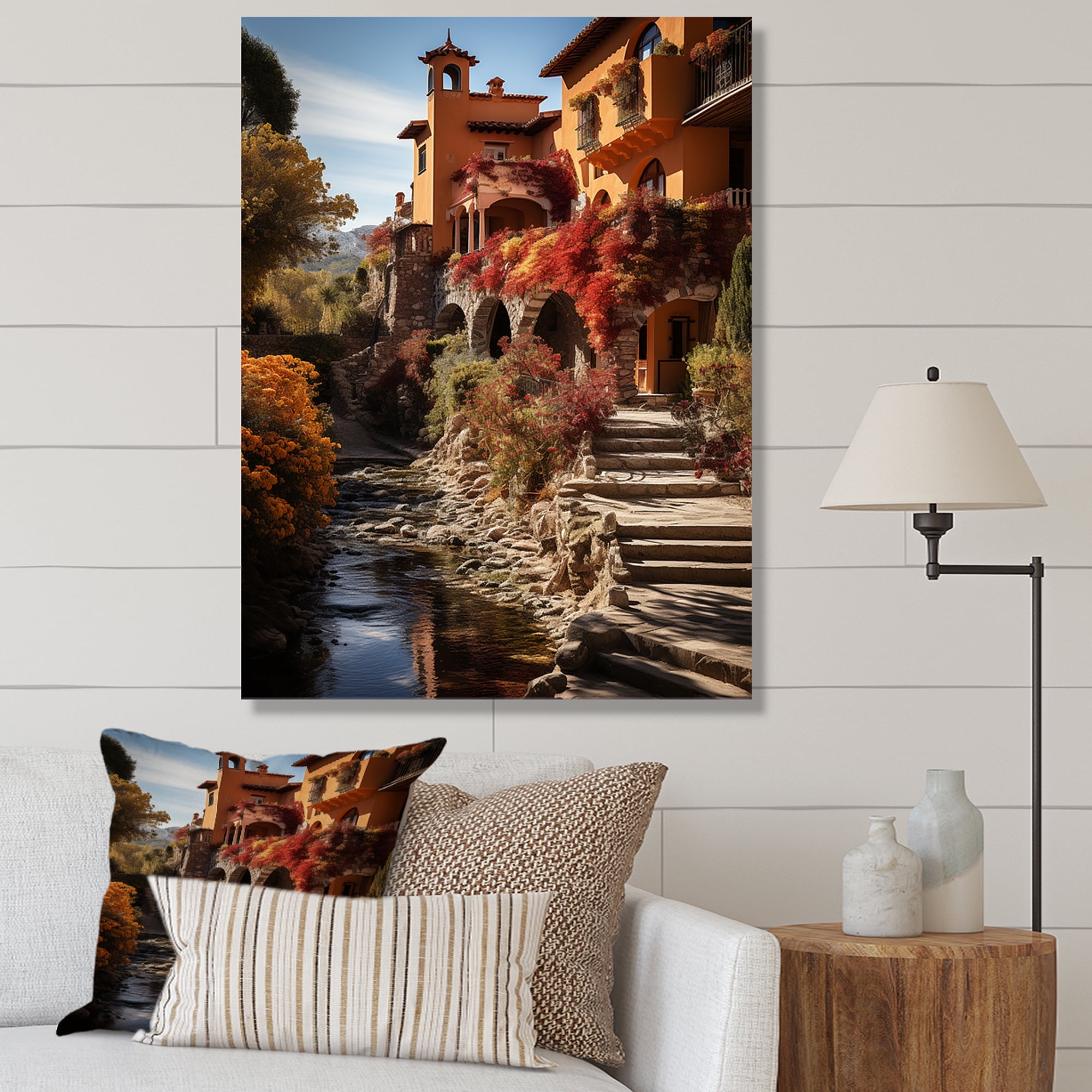 Designart "Fauvism in a Spanish Hacienda II" Cityscapes Canvas Print ...