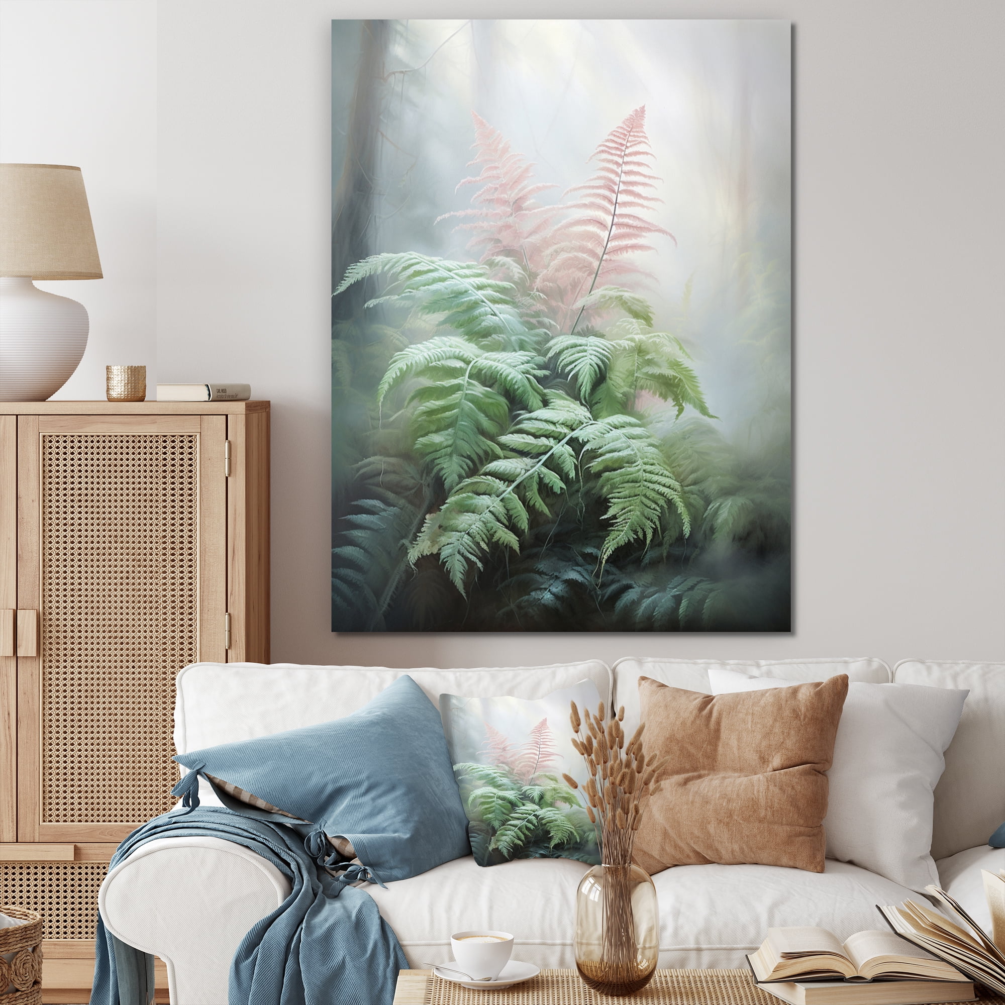 Designart "Ferns love expression VI" Floral & Botanical Wall Art Living ...