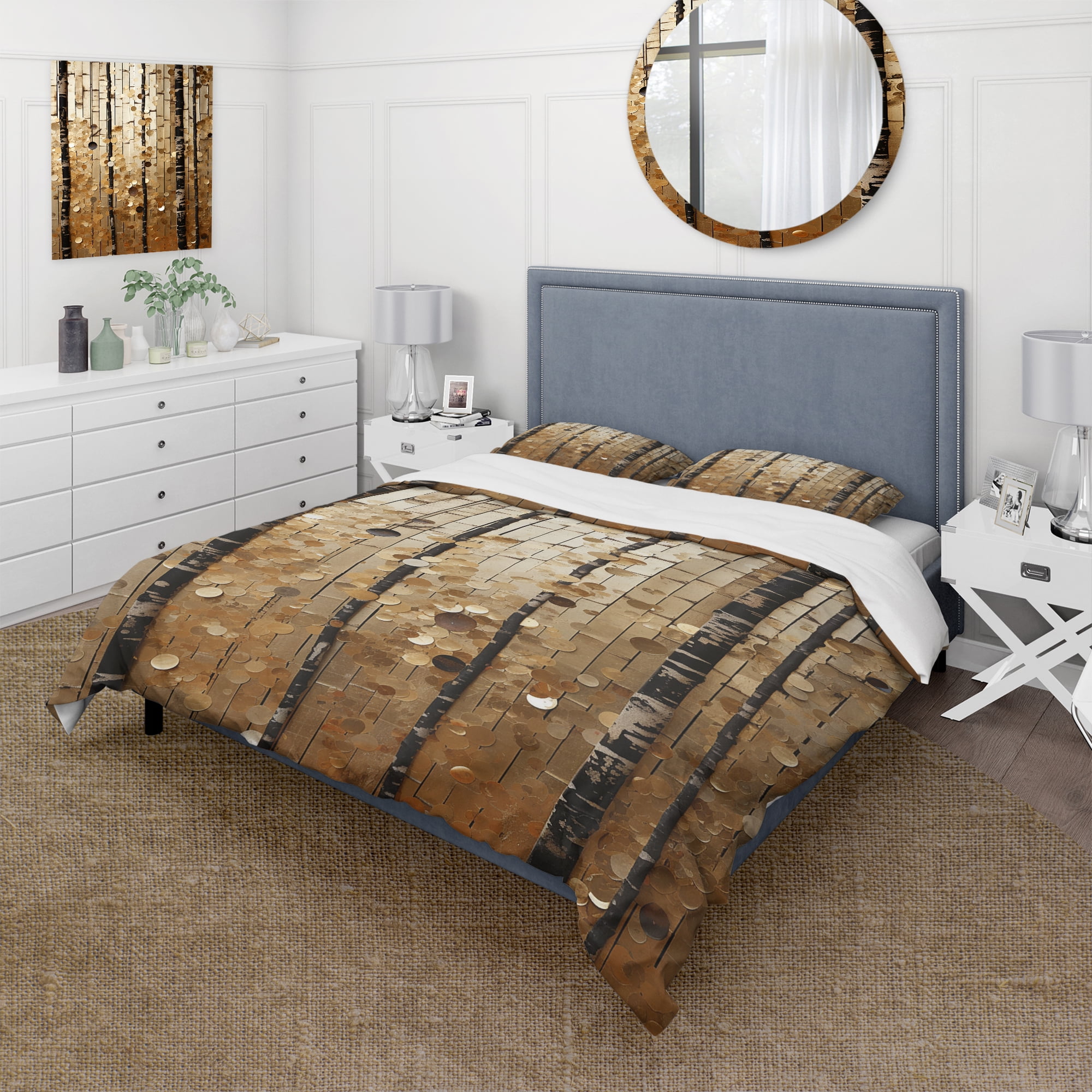 Designart "Festive Botanical Abstractions" Abstract Botanicals Bedding ...