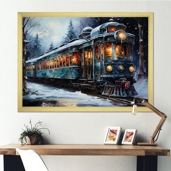 Designart "Festive Journey Christmas Train Ride III" Performing Arts ...