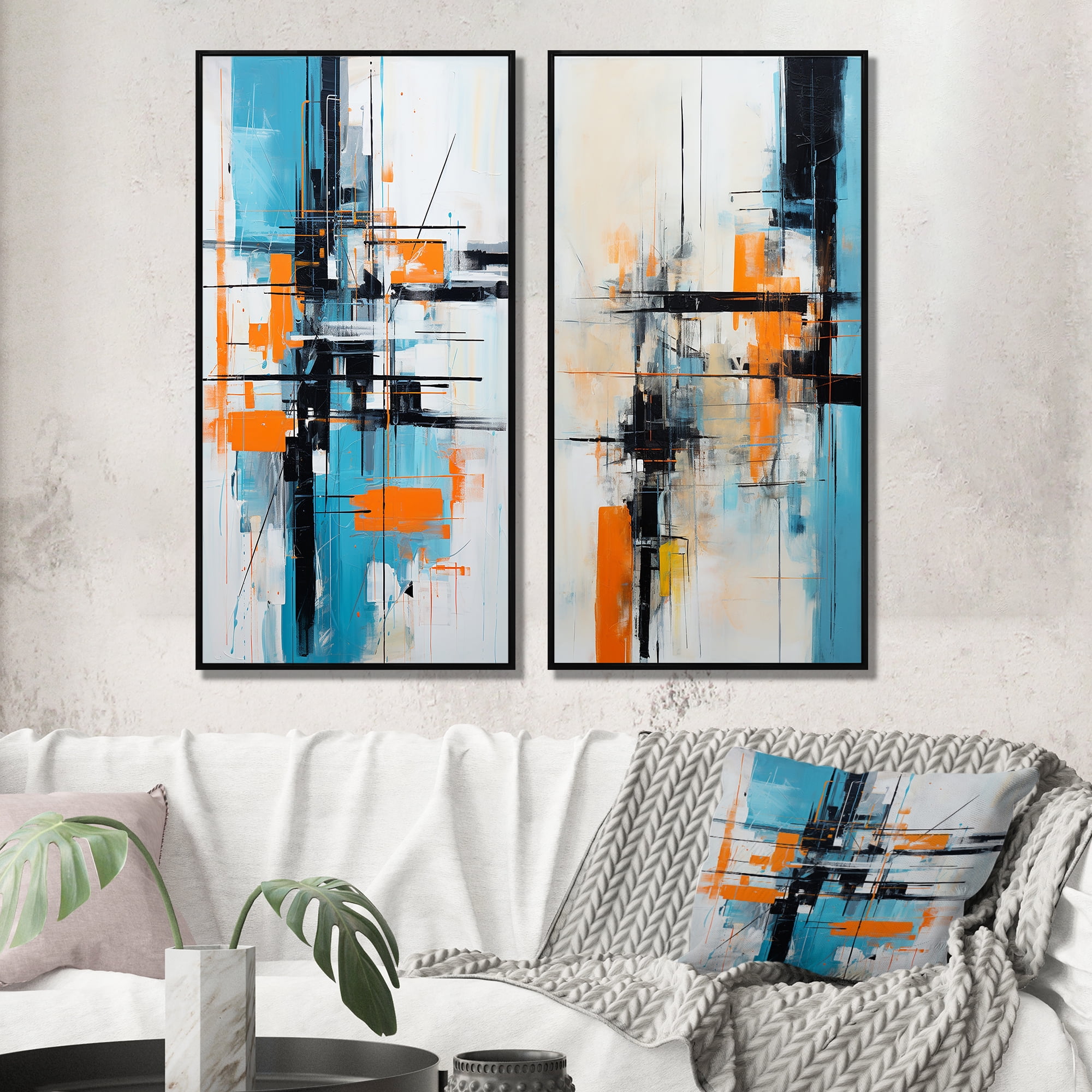 Designart "Fleeting Patience Minimal Abstract I" Abstract Painting ...