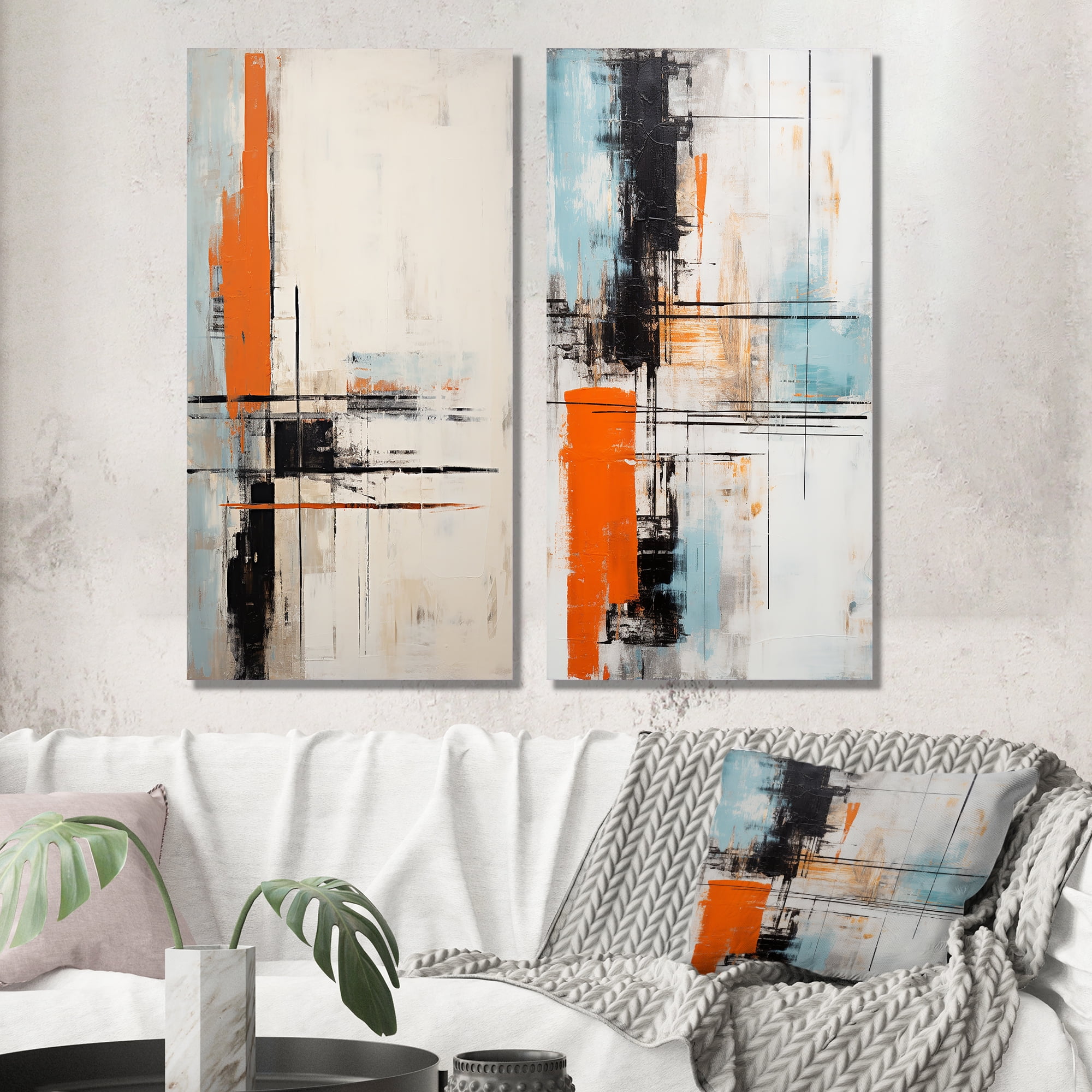 Designart "Fleeting Patience Minimal Abstract III" Abstract Painting ...
