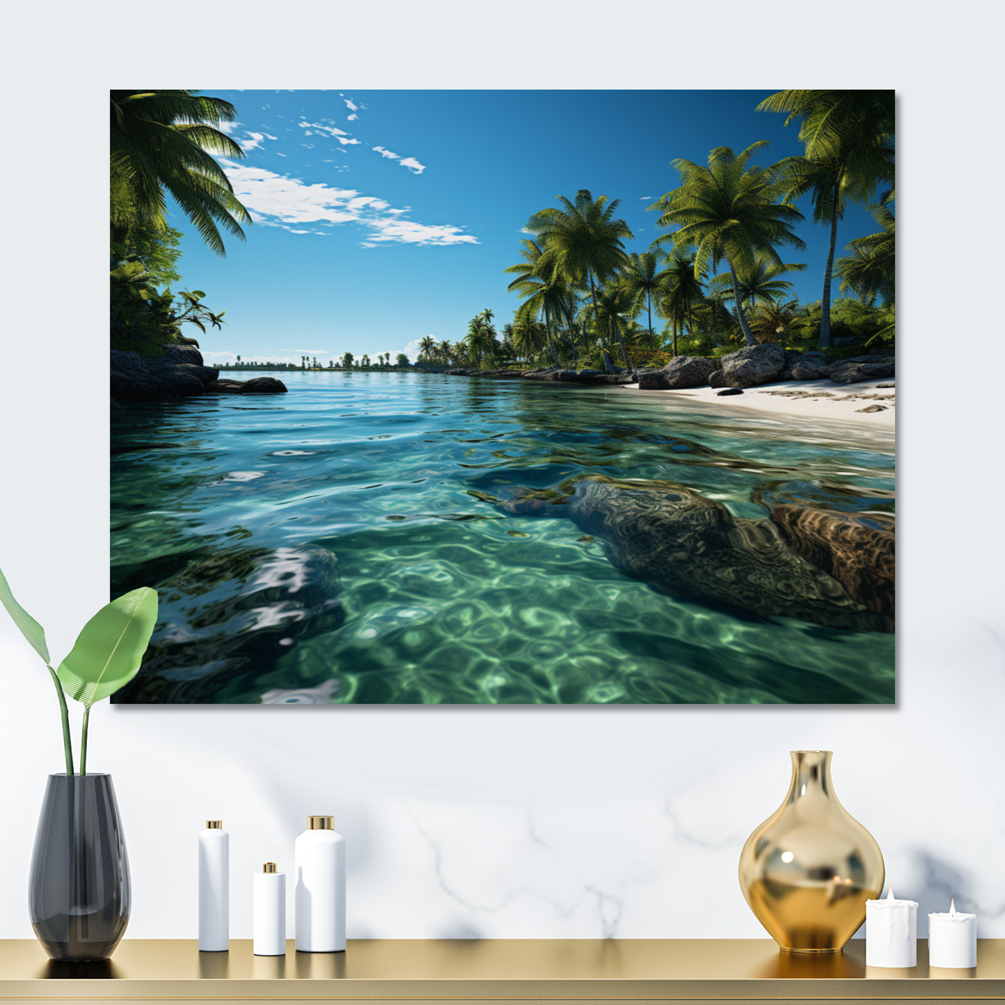 Designart "Florida Keys USA s Tropical Water Escape" USA Metal Art ...