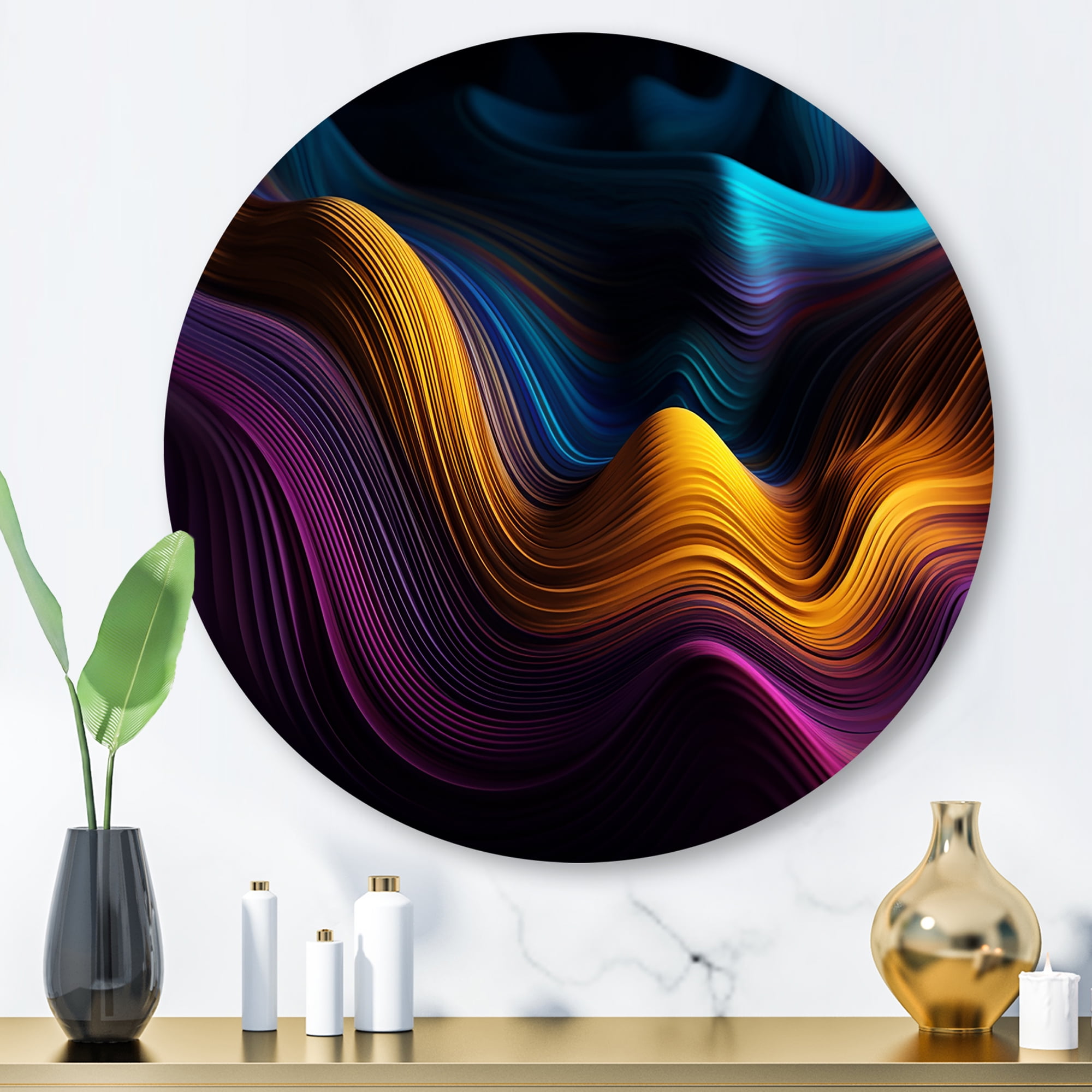 Designart "Flowing Abstractions Forms in Motion III" Abstract Liquid ...