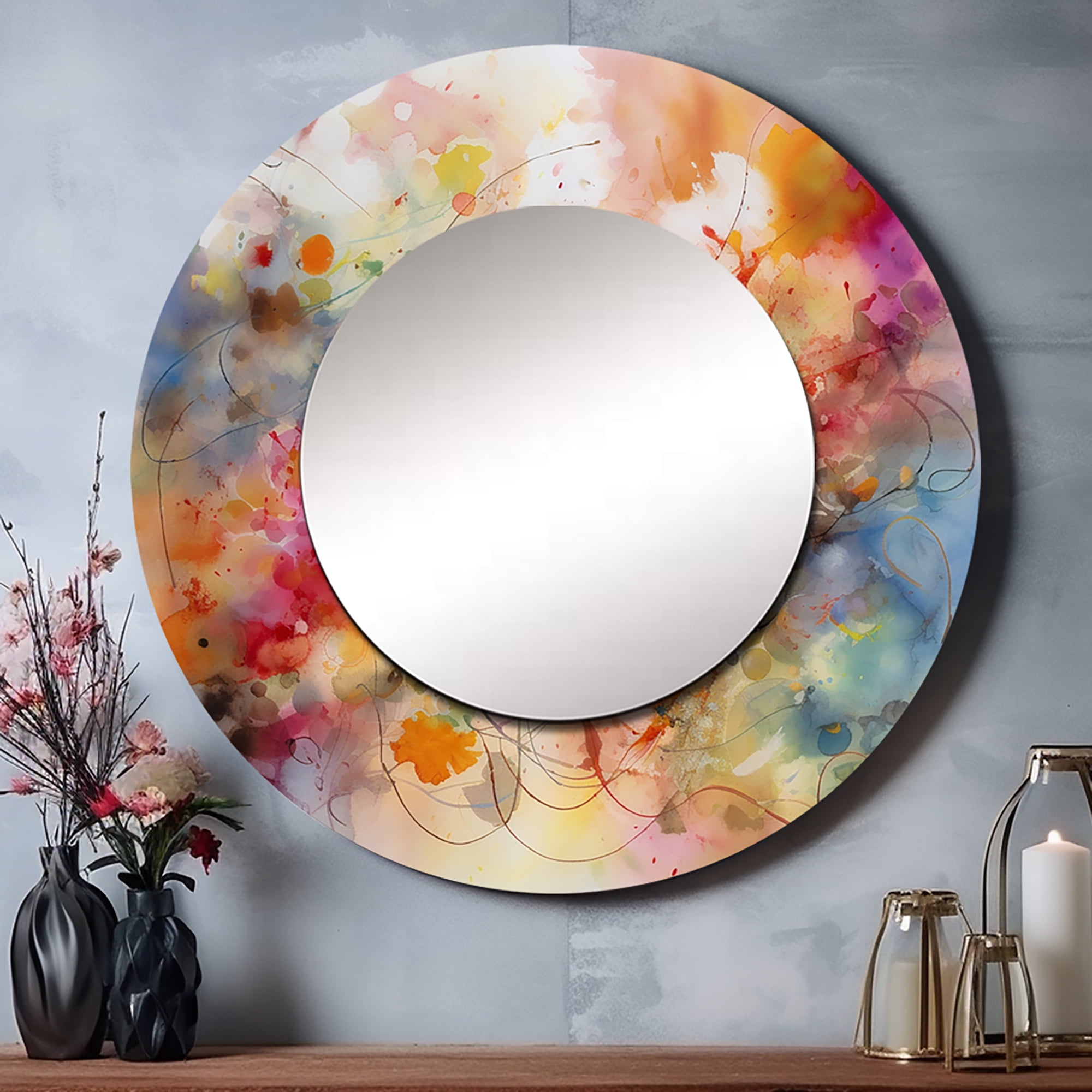 Designart "Flowing Transformations in Color I" Abstract Liquid Ink ...