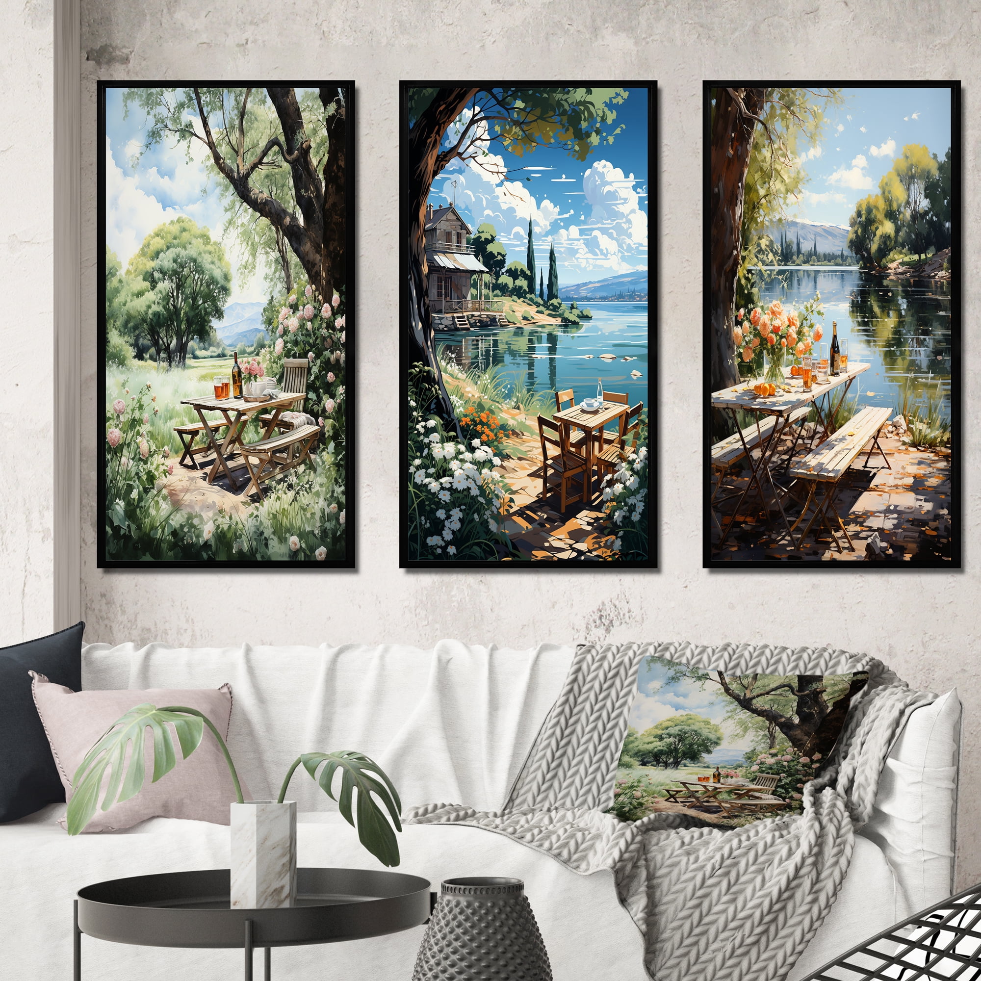 Designart "Food Picnics Calm Retreat III" Food & Beverage Framed Wall ...