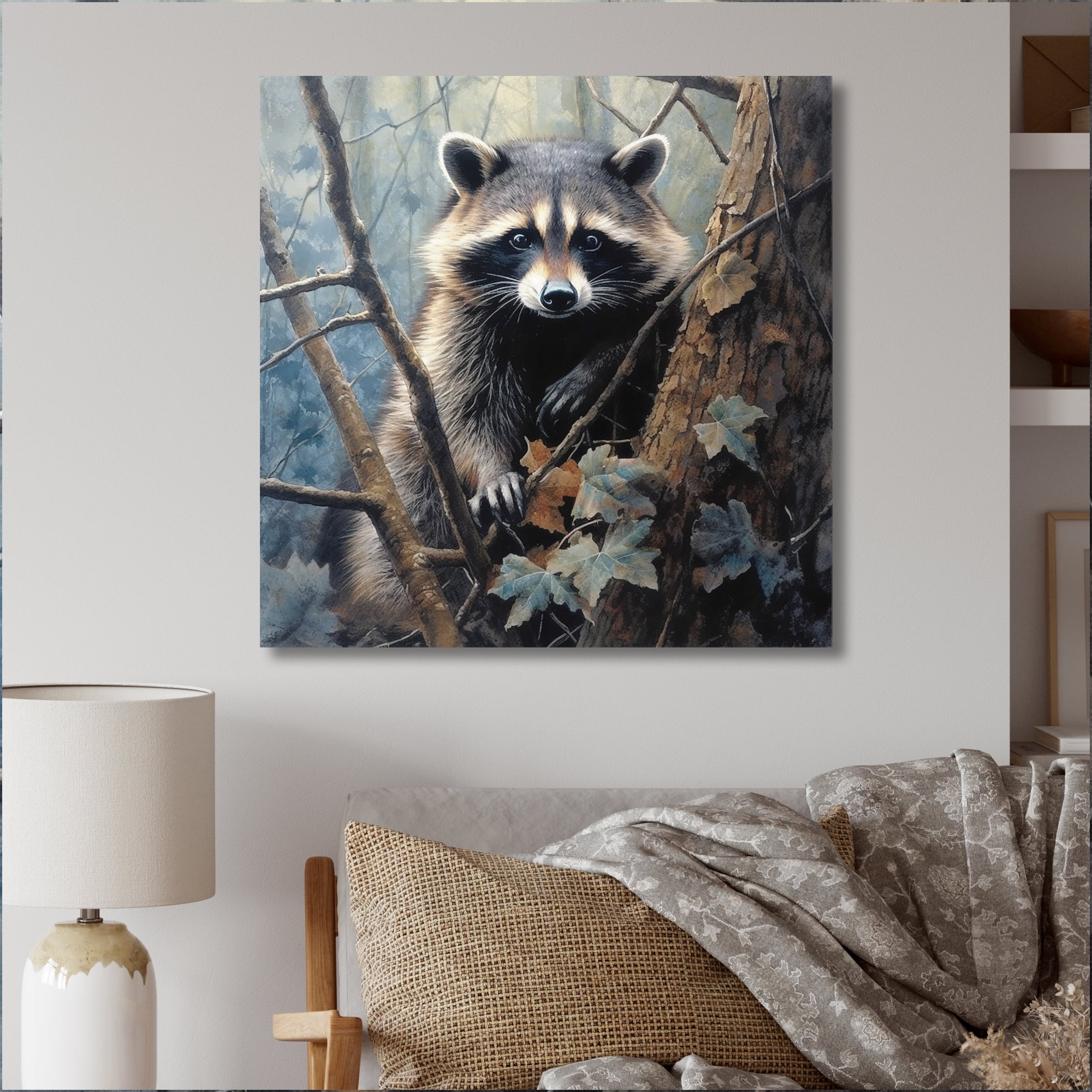 Designart "Forest Bandit Explorer III" Animals Metal Art Print ...