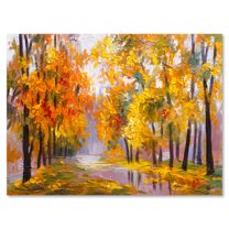 Designart ' Autumn Rural Landscape ' Country Canvas Wall Art Print ...