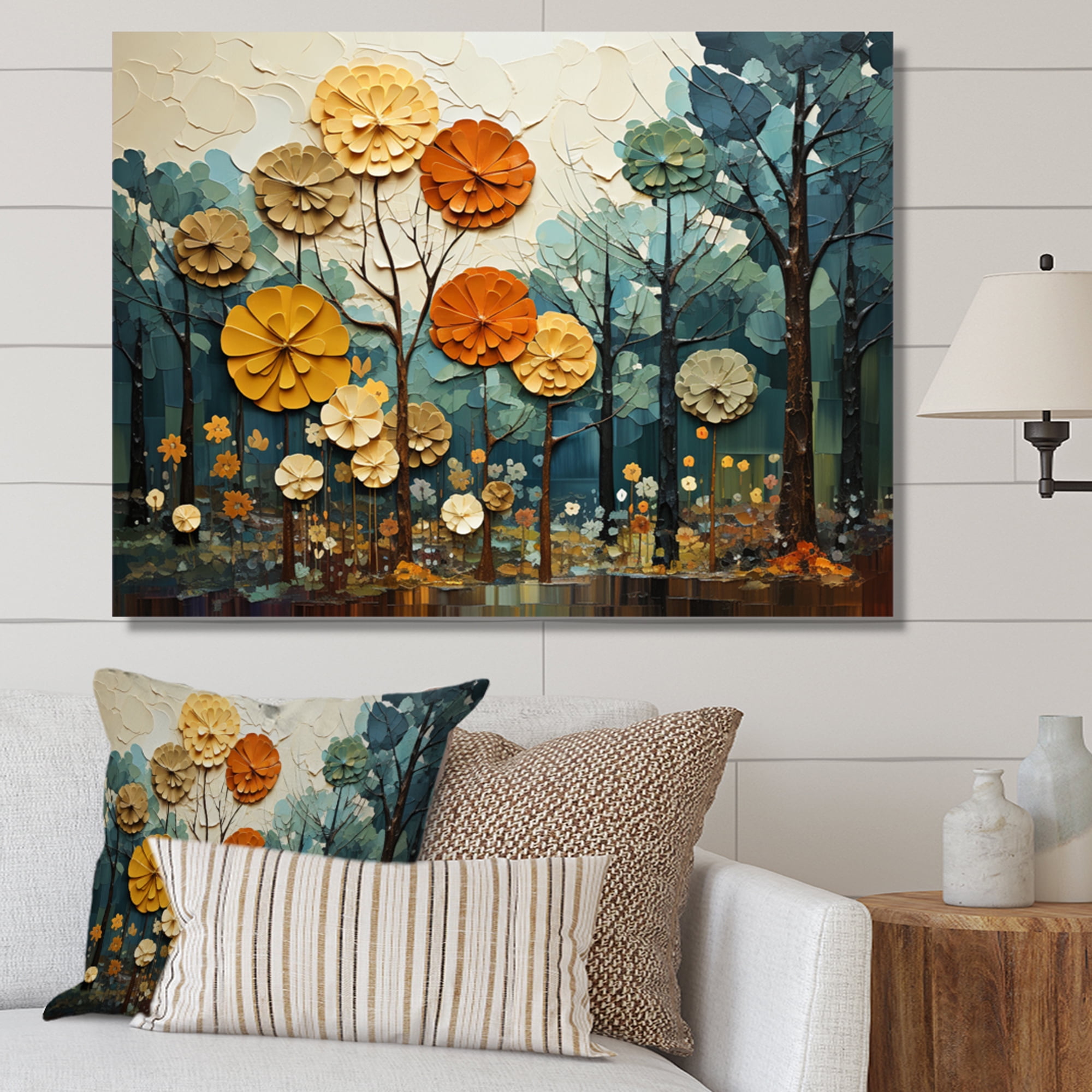Designart "Forest Majestic Forest composition I" Modern Wall Decor ...