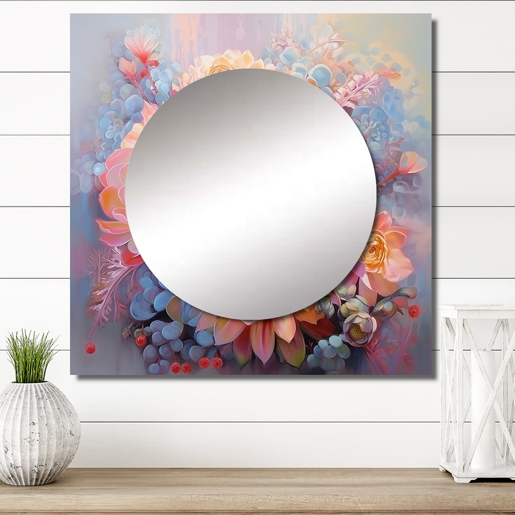 Designart "Fragile Blossoming Succulent Soft Pastel Shades II ...