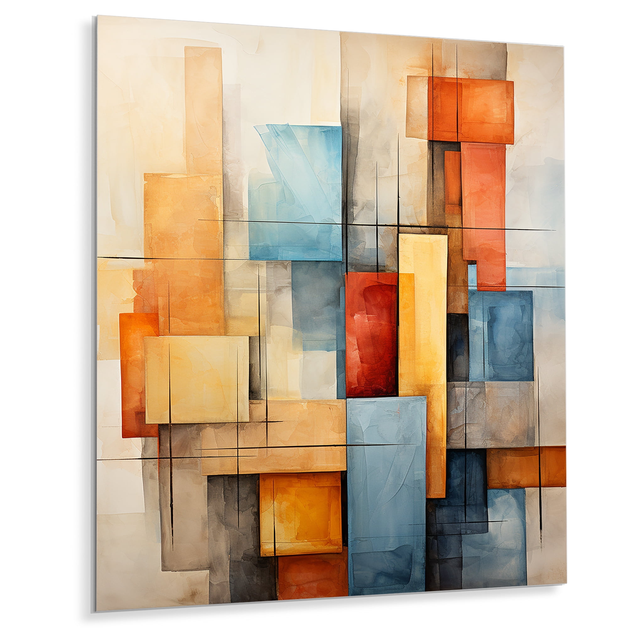 Designart "Fragmented Perspectives in Cubism III" Cubism Metal Wall ...