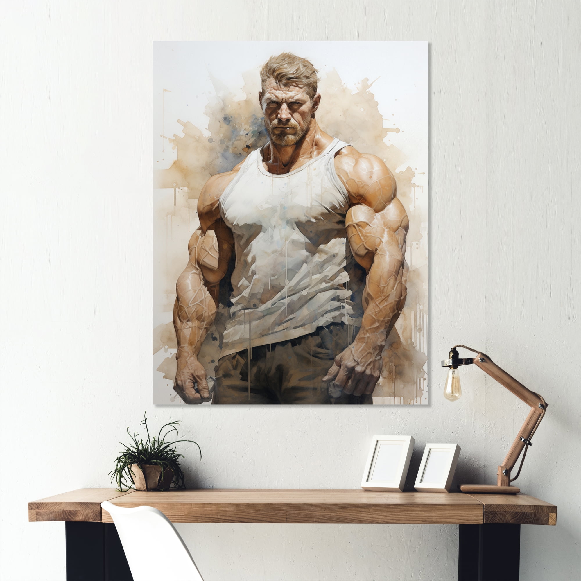 Designart "Front Relaxed Pose in Bodybuilding I" Aerobic & Bodybuilding ...