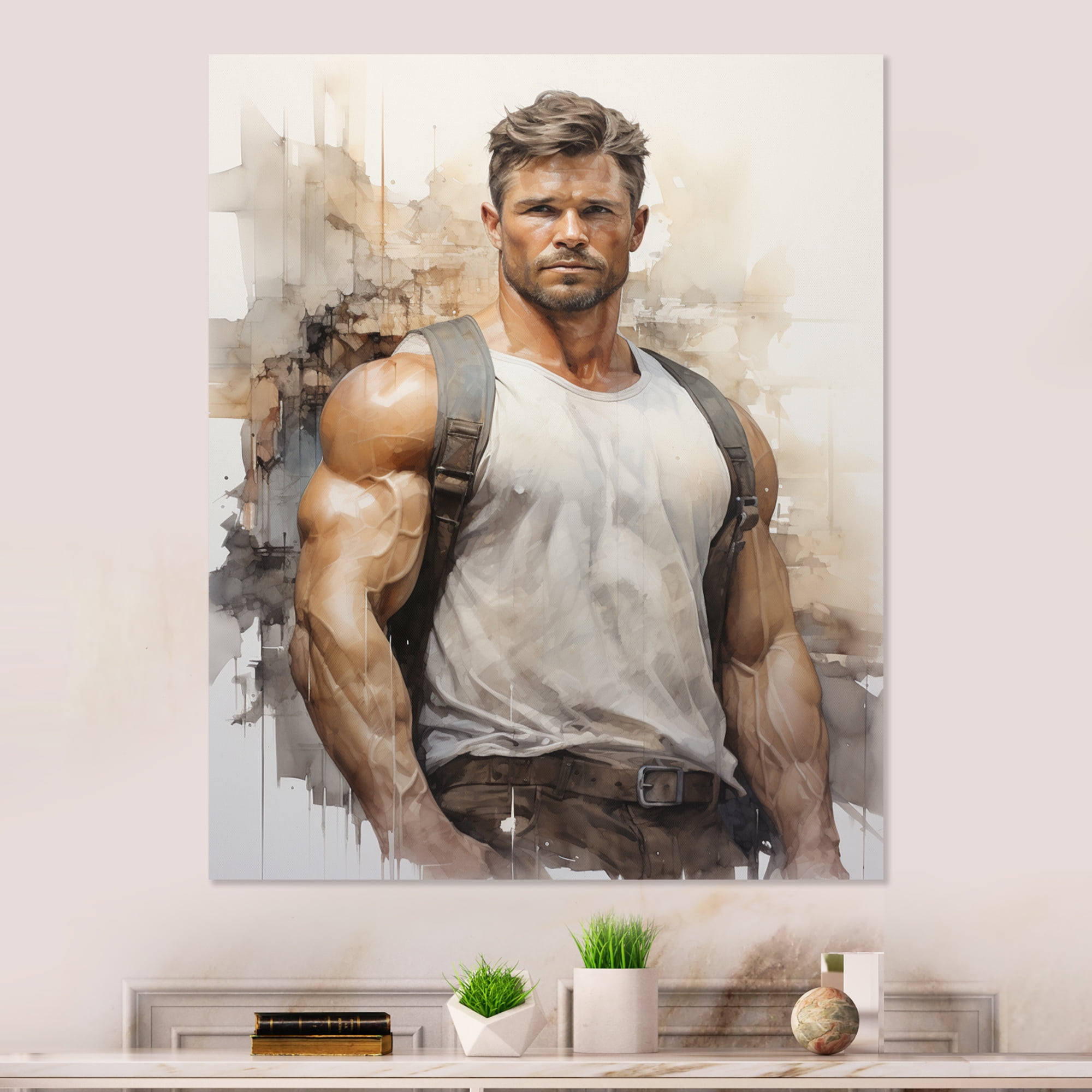 Designart "Front Relaxed Pose in Bodybuilding II" Aerobic ...
