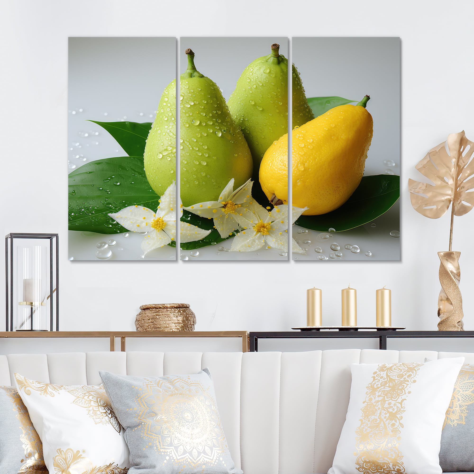 Designart "Fruit Glistening Starfruit painting" Food & Beverage Metal ...