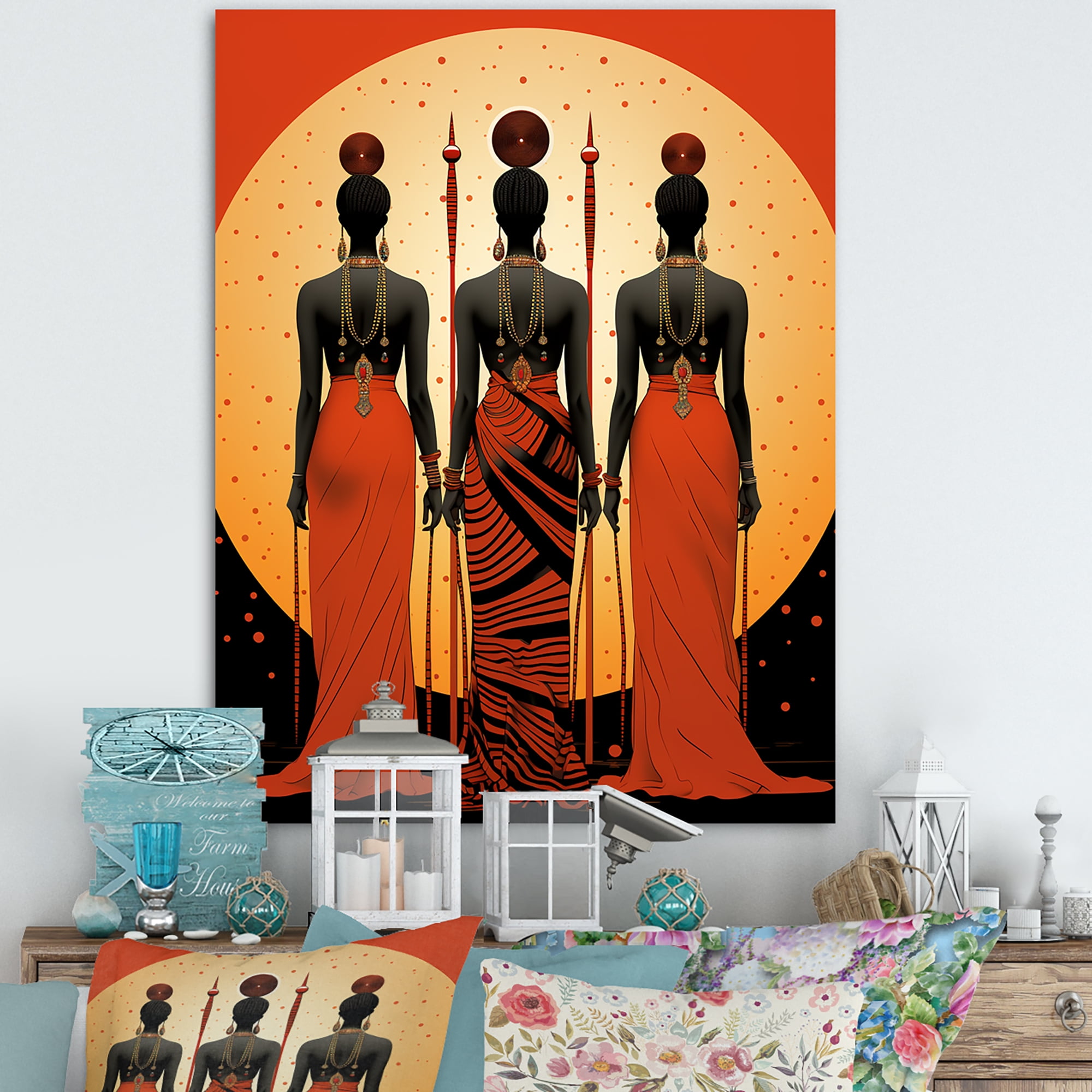 Designart "Fulani Traditions African Tribes Journey I" People Canvas ...