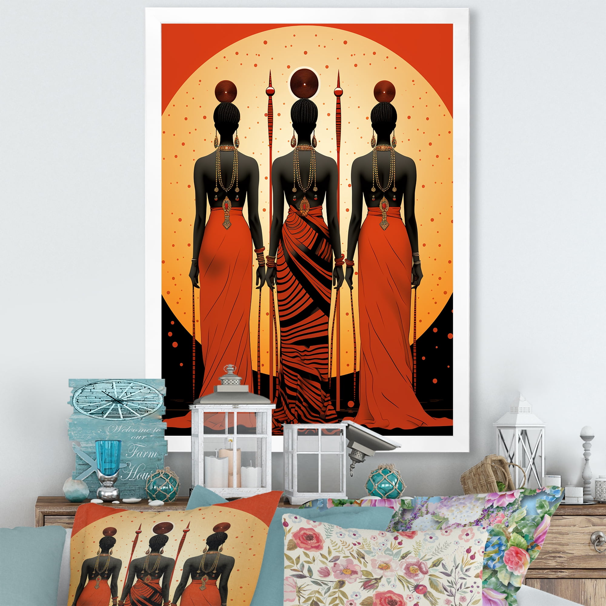 Designart "Fulani Traditions African Tribes Journey I" People Framed ...