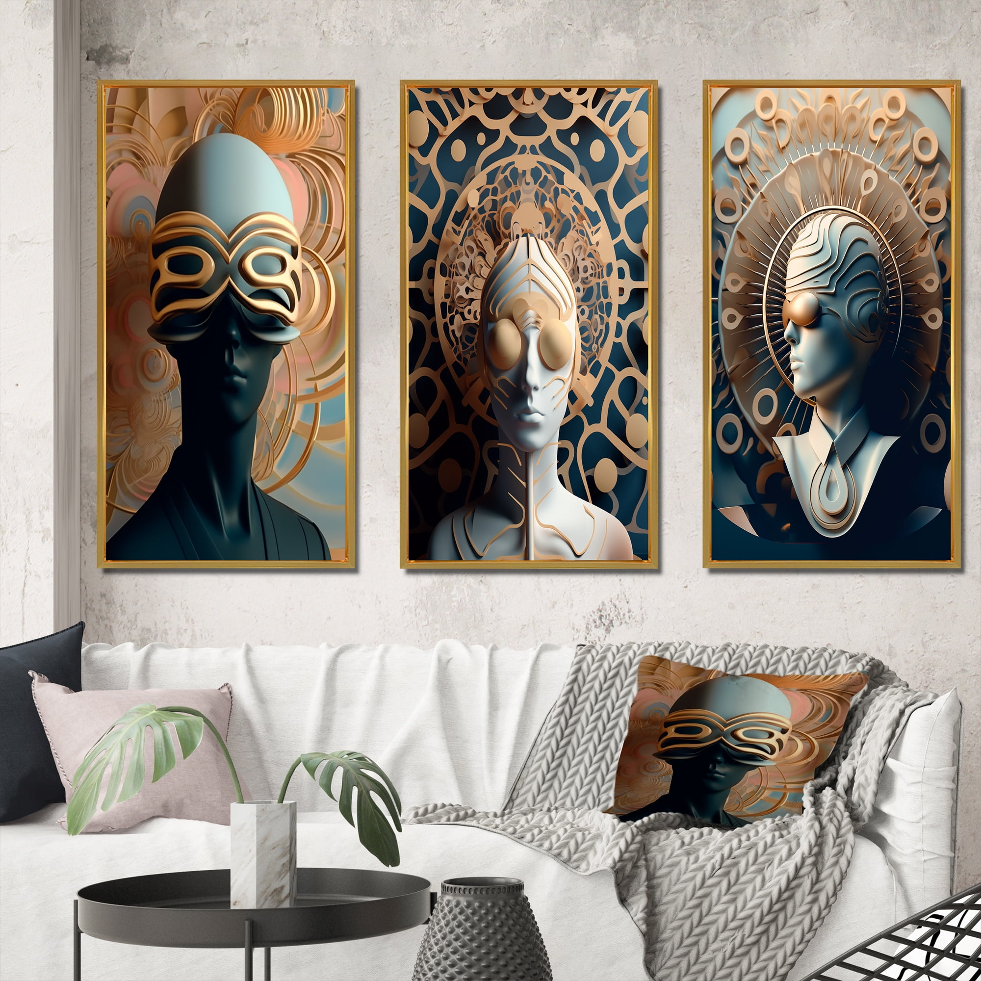 Designart "Futuristic Fashion Sci-Fi Woman Portrait II" Surrealism ...