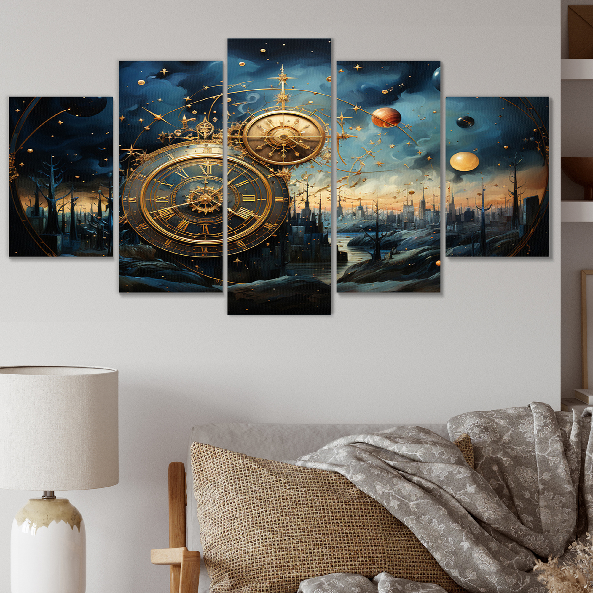 Designart "Galactic Guide Celestial Chart" Astrology Metal Wall Decor ...