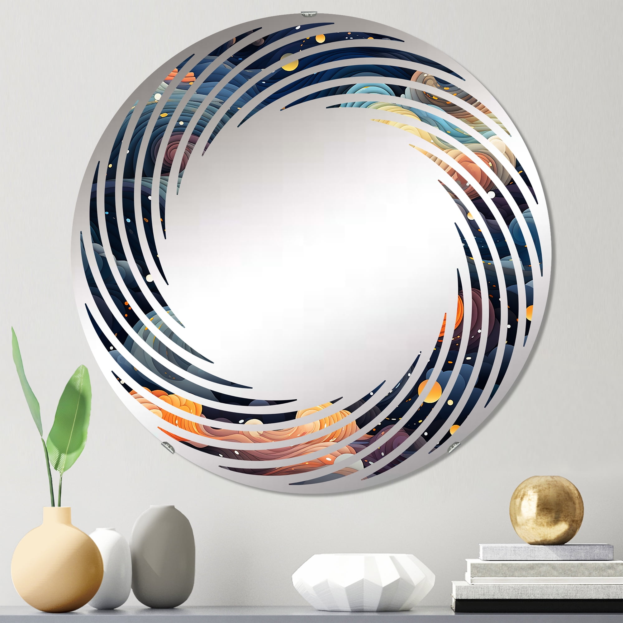 Designart "Galaxy Pattern of Celestial Dreams XII" Geometric Spiral ...