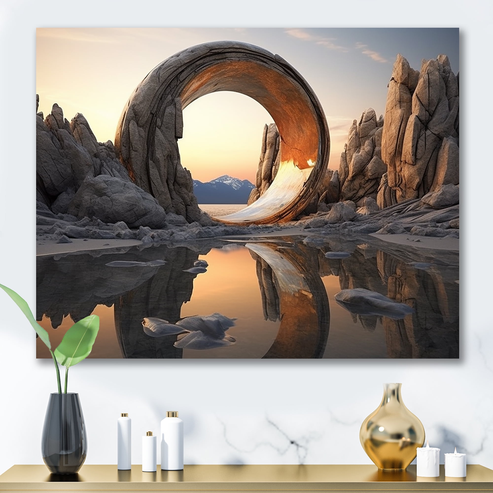 Designart "Gateway to Infinity Surreal Universe III" Landscapes Wall ...