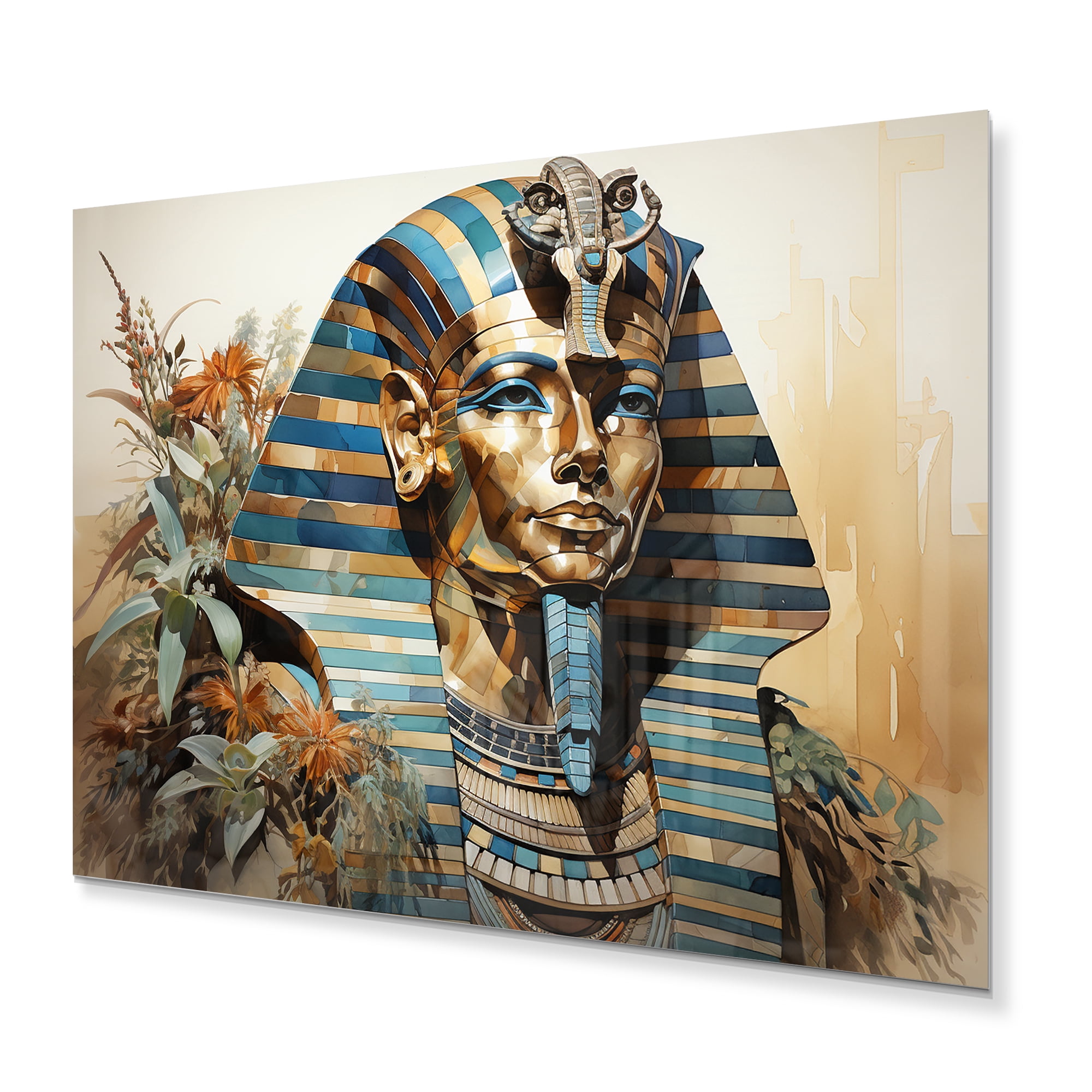 Designart "Gaze of the Sphinx Egypt s Mystique" Egypt Metal Art Living ...