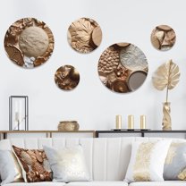 CosmoLiving by Cosmopolitan Gold Metal Geometric Wall Decor with Gold ...