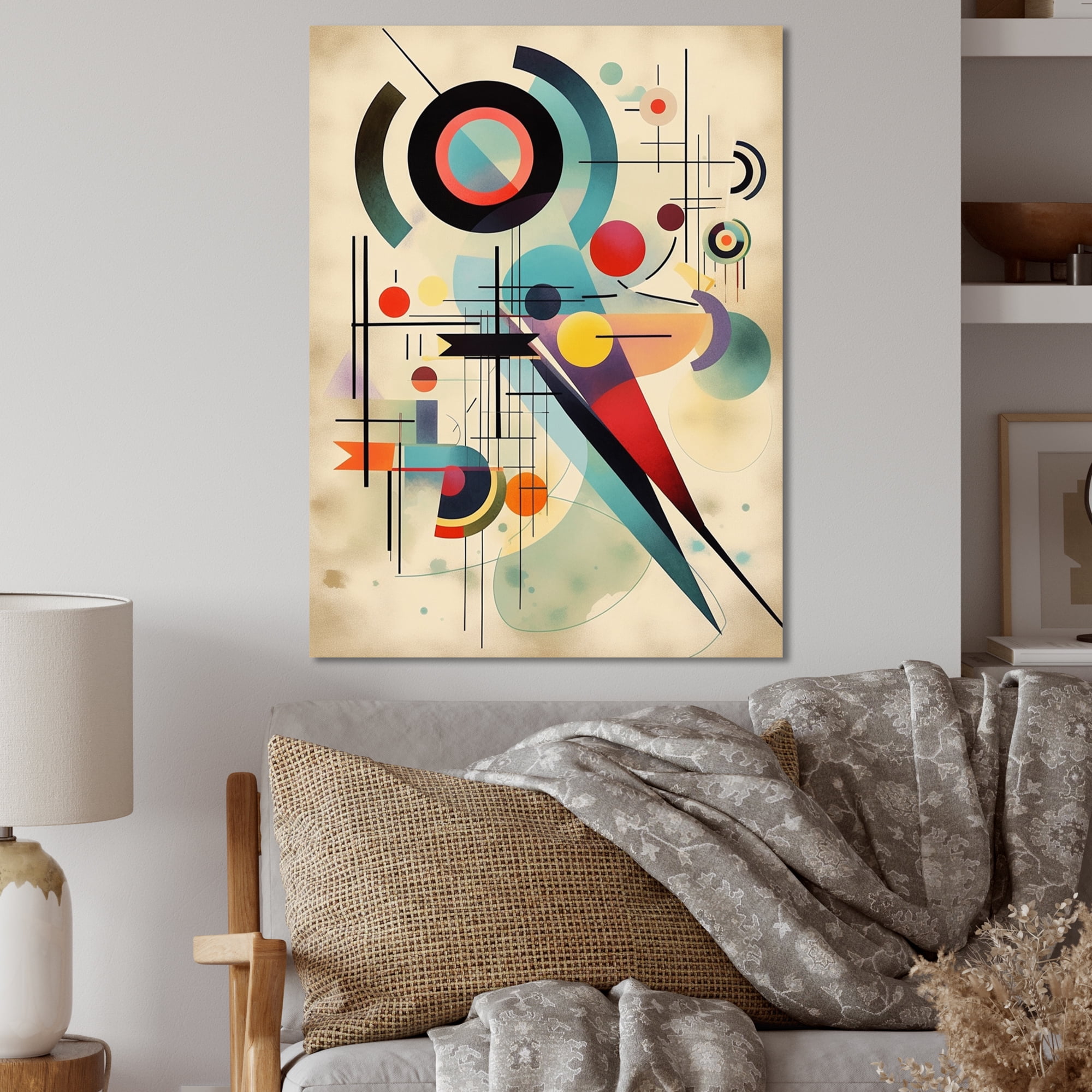 Designart "Geometric Masterpiece Shapes of Symmetry" Abstract Metal ...