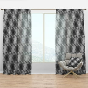 Designart 'Fractal Fire in Light Blue' Contemporary Blackout Curtain ...