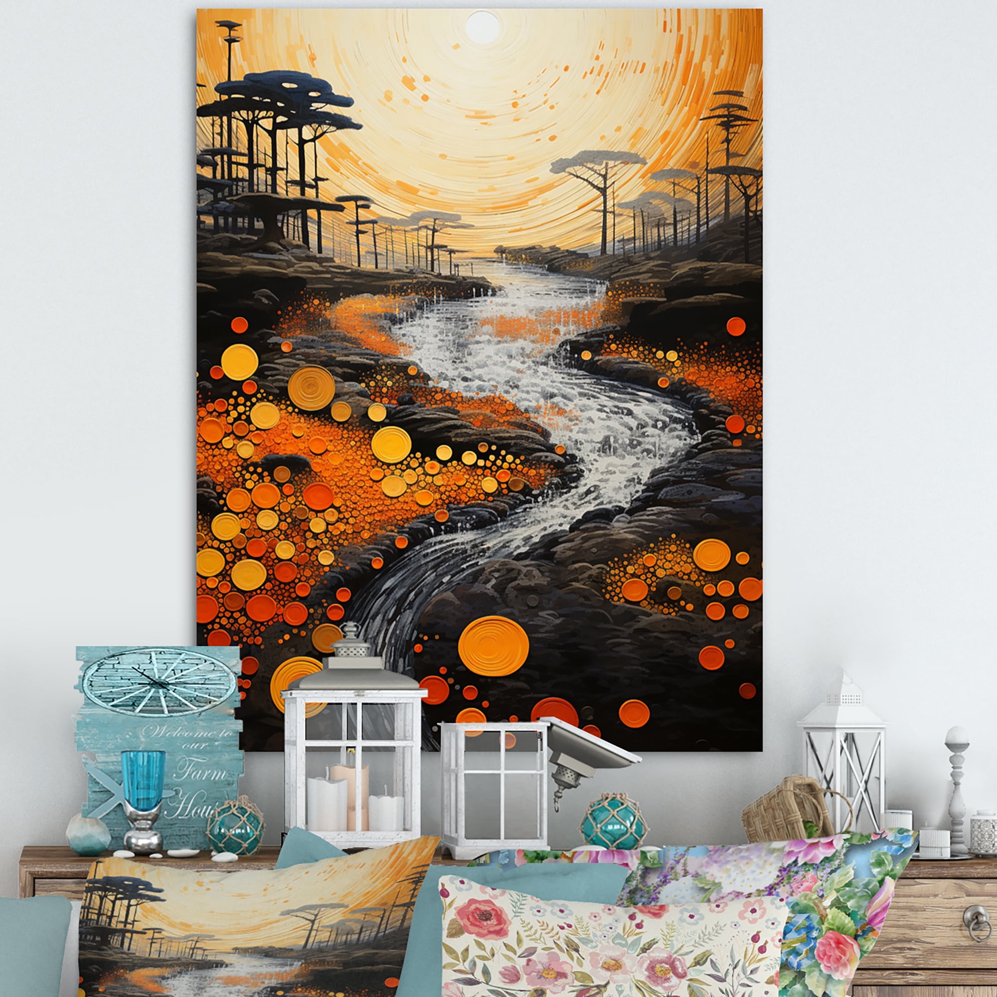 Designart "Geyser Geothermal Wonder Painting II" Landscape & Nature ...