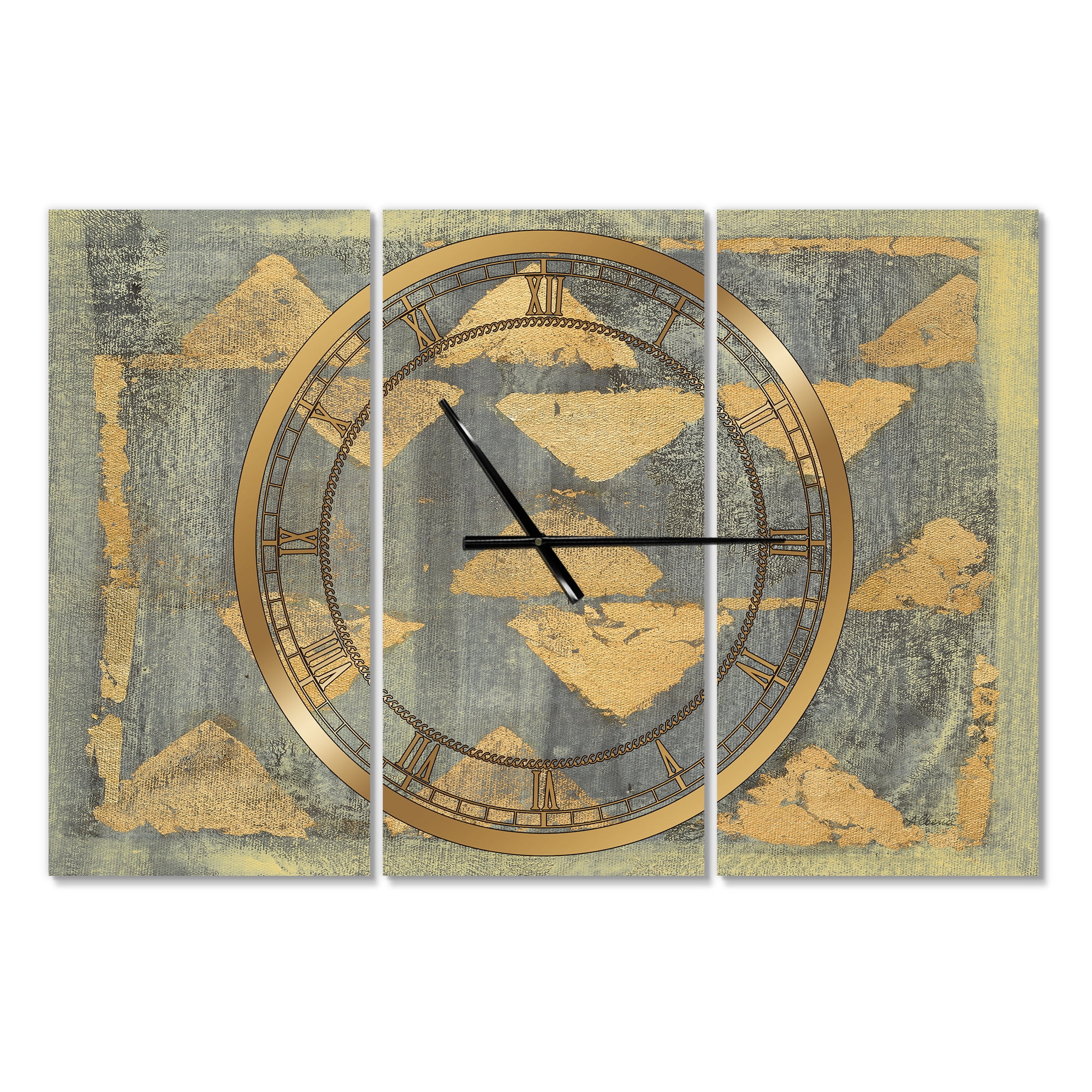 Designart 'Glam Metallic Form I' Modern Wall Clock - Walmart.com