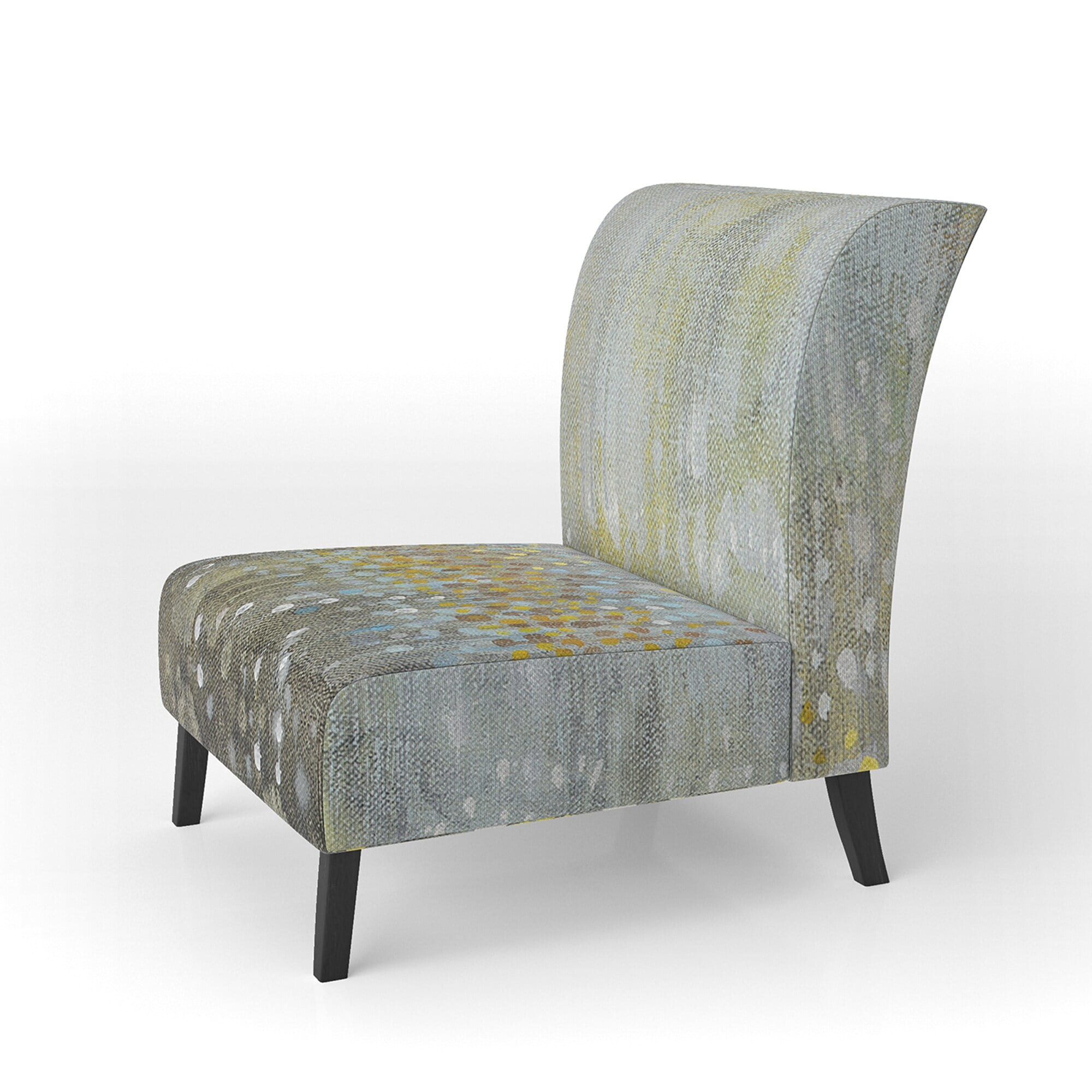 Designart "Glam Rain Abstract III" Upholstered Modern Accent Chair ...