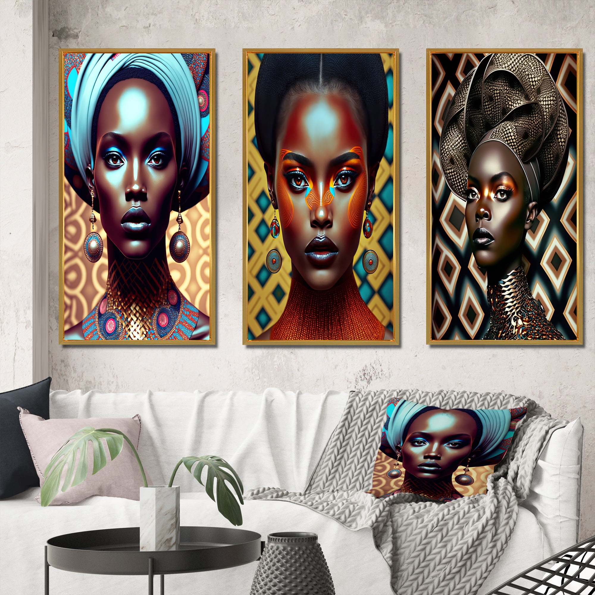 Designart "Glamorous Portrait of African Lady I" African American ...